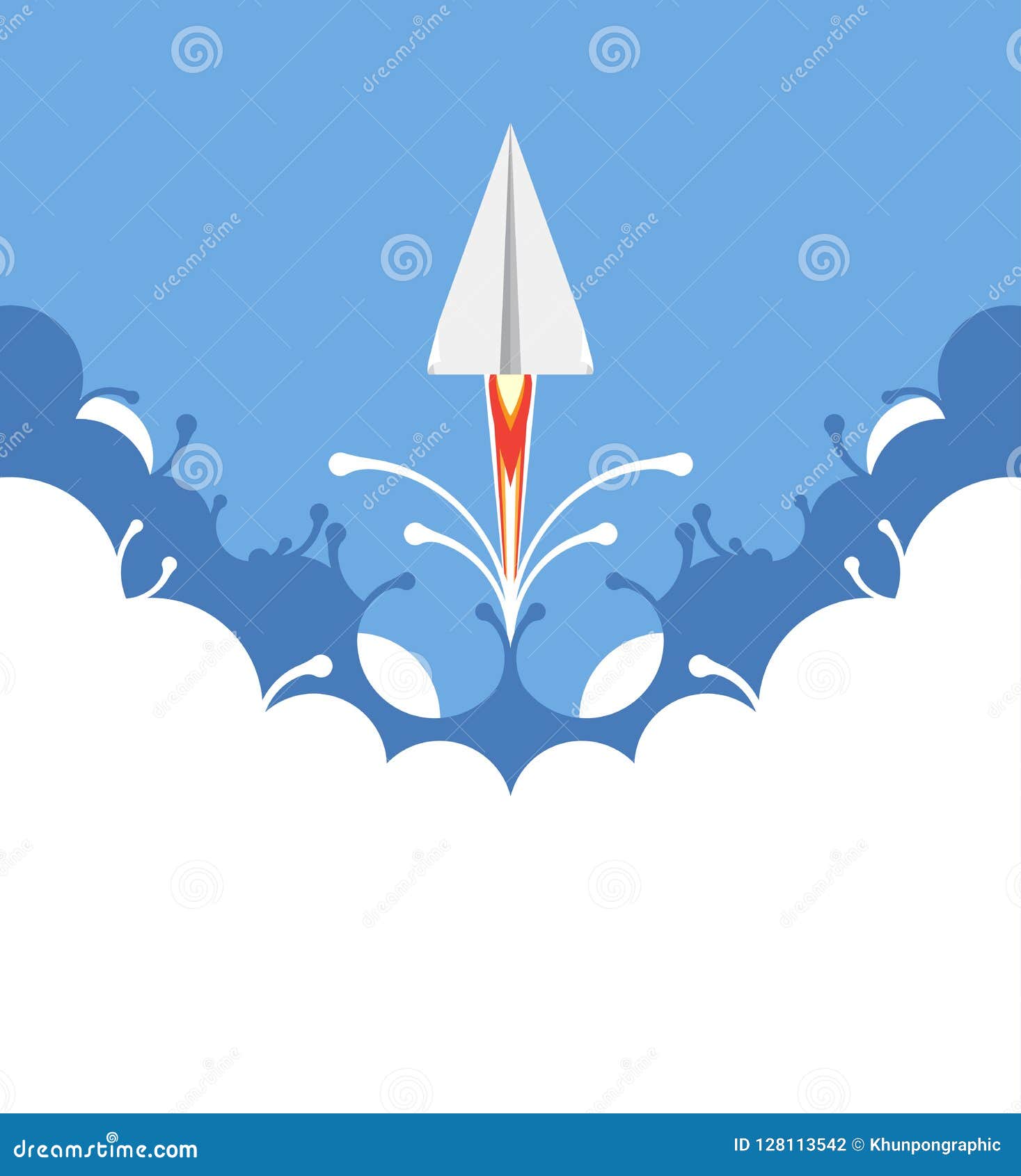 Creative Concept, Paper Plane Flying, Vector Template Design Stock ...