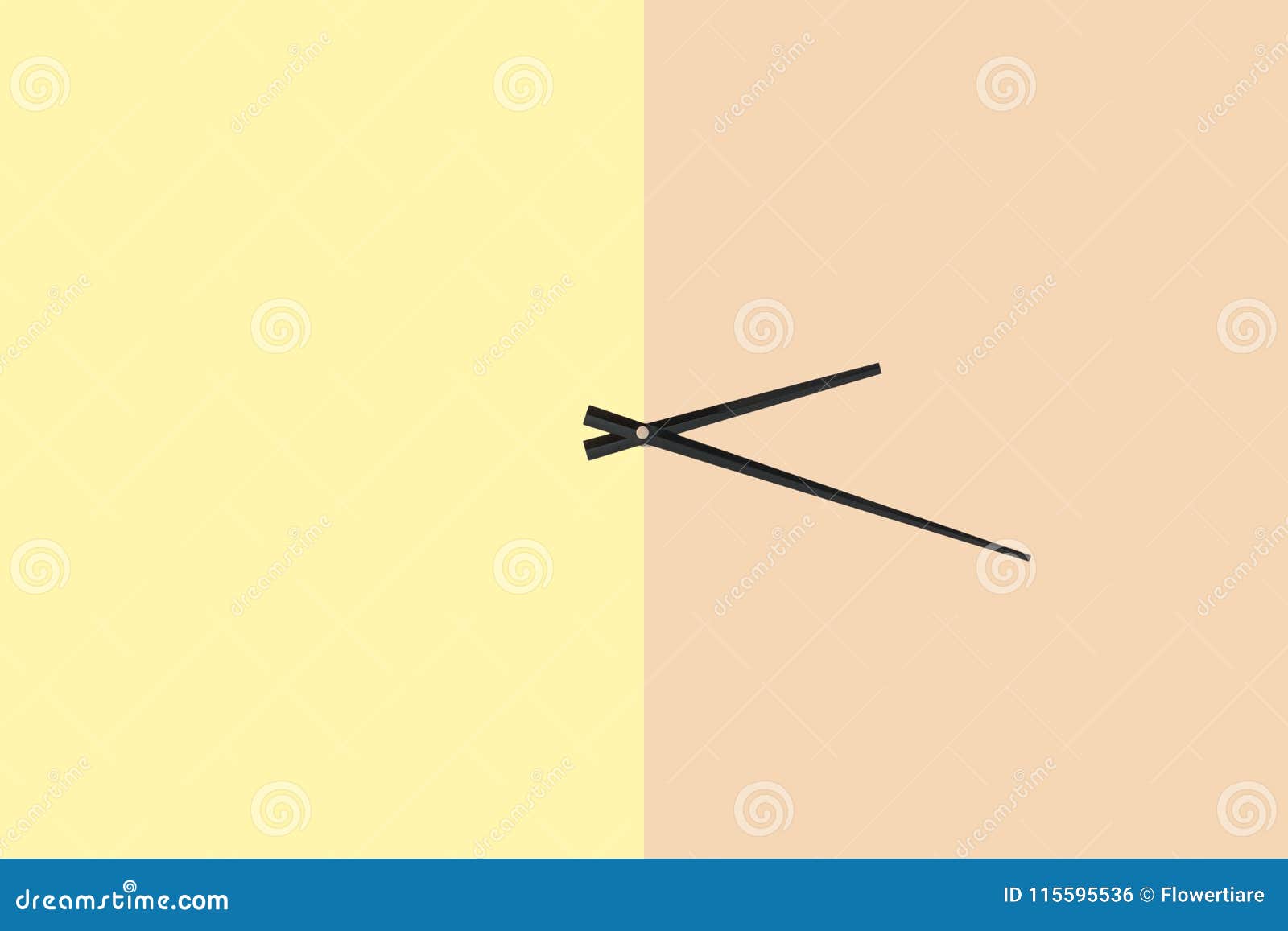 Creative Concept Photo Of Clock Arrows On Striped Colorful Background Minimalism Style Stock