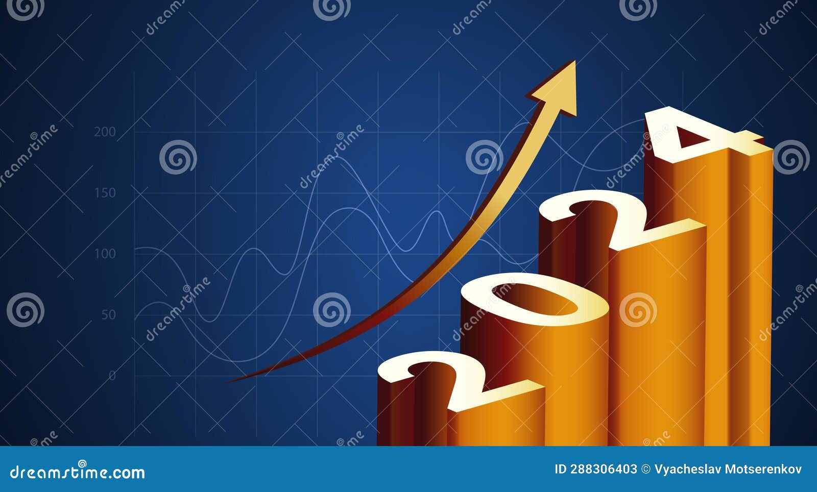 Creative Concept Resolution Plan For 2024 New Year. 2024 With Upward ...