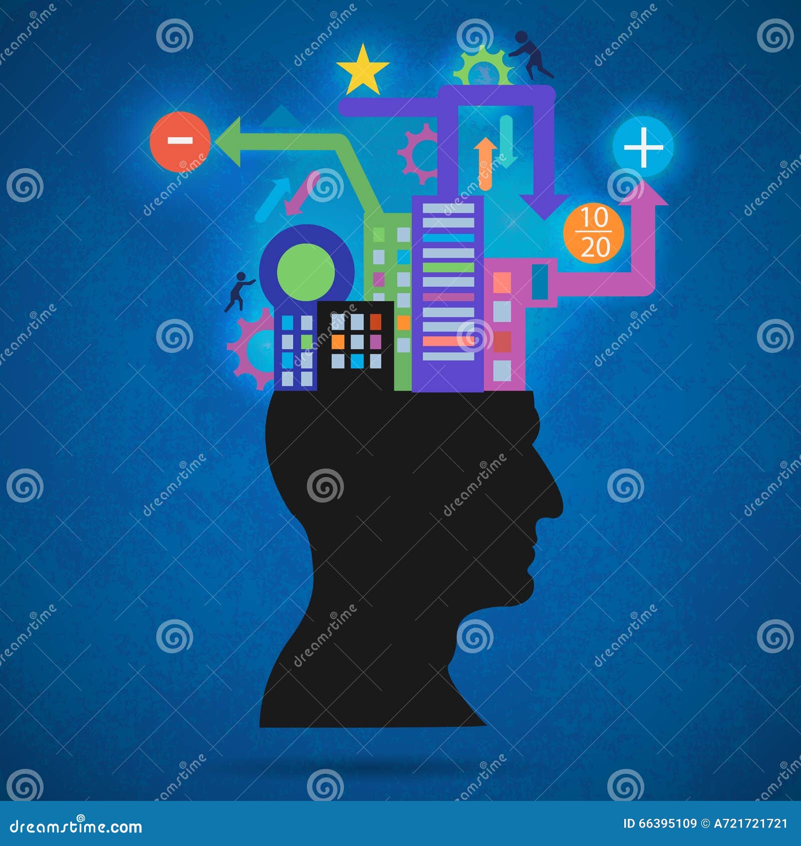 Brain, And Pulses. Process Of Human Thinking Stock Photography ...