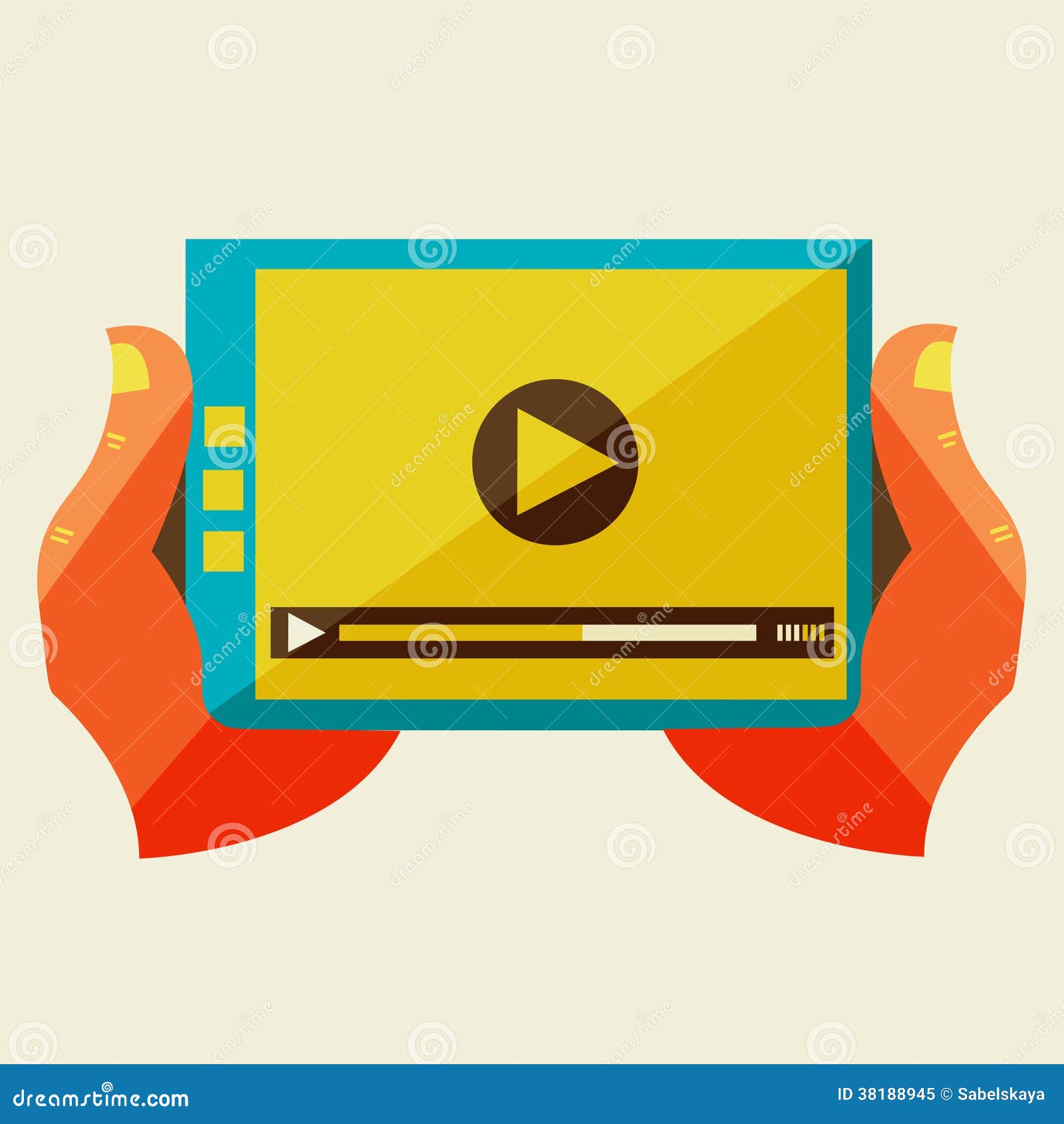Creative Concept with Video Player Stock Vector - Illustration of ...