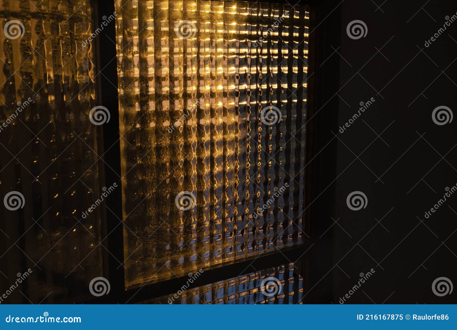 Creative Concept of a Vintage Door with Sunset Sunlight in Glass Stock ...