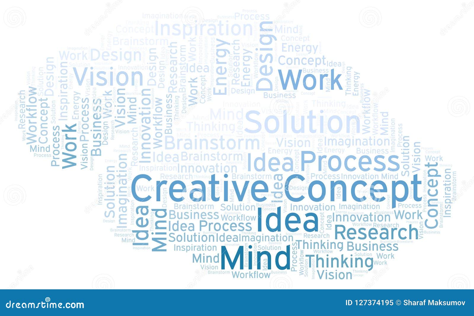 Creative Concept Word Cloud, Made with Text only. Stock Illustration ...