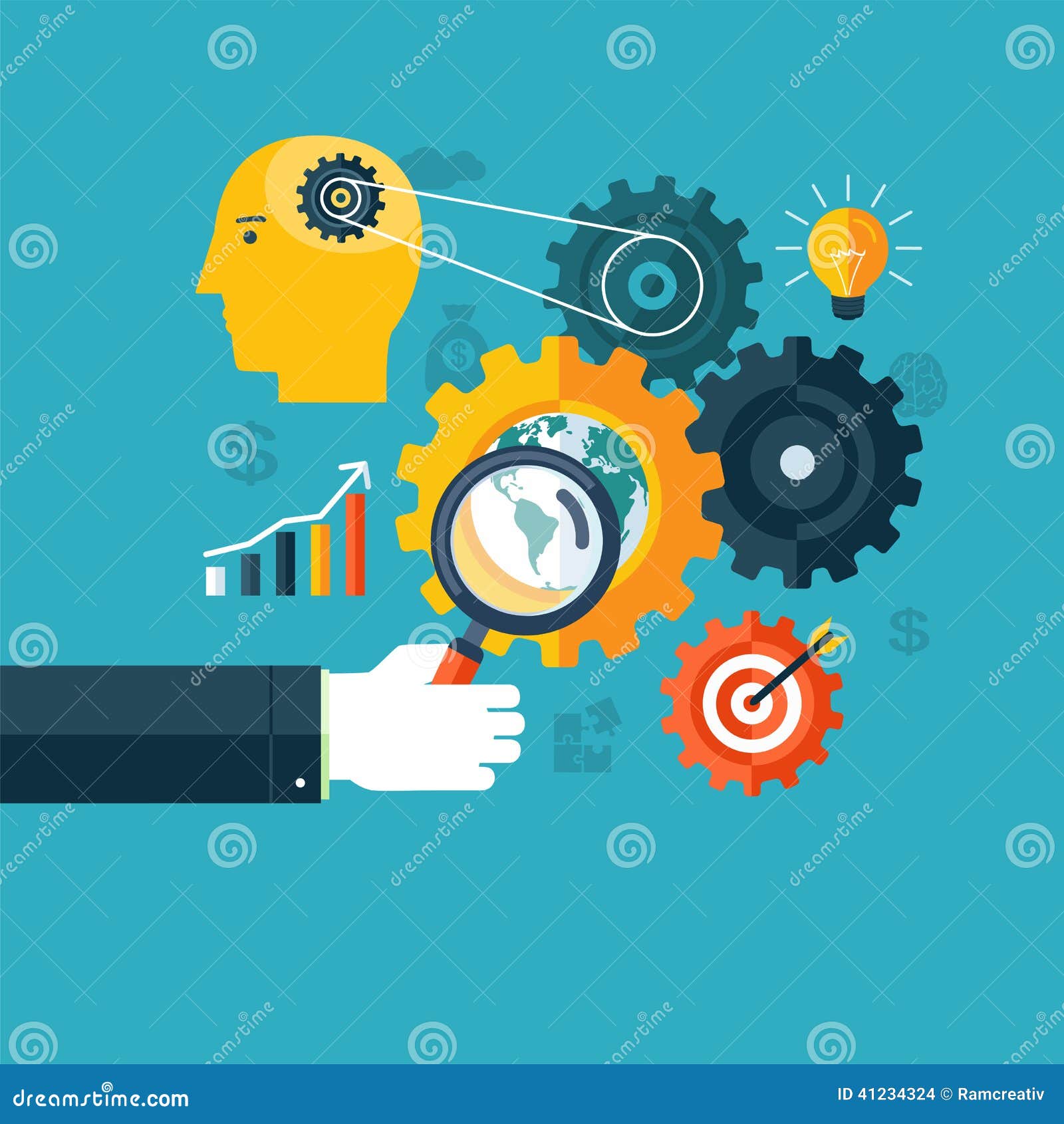 Creative Concept of Workflow, Search Engine Optimization or ...