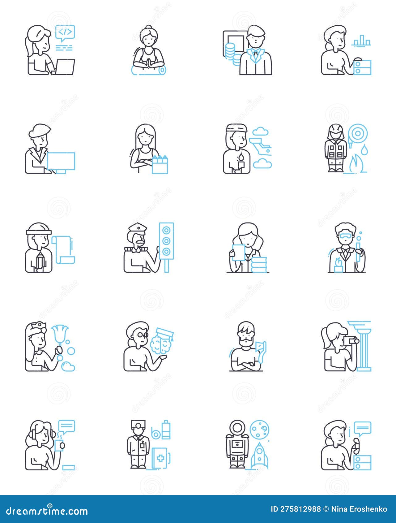 Creative Concepts Linear Icons Set. Imagination, Innovation, Creativity ...