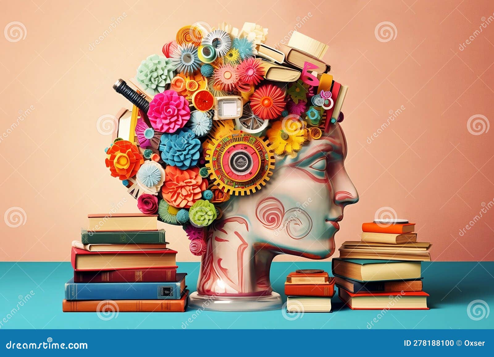 Creative Conceptual Illustration of the Creativity of the Human Mind ...