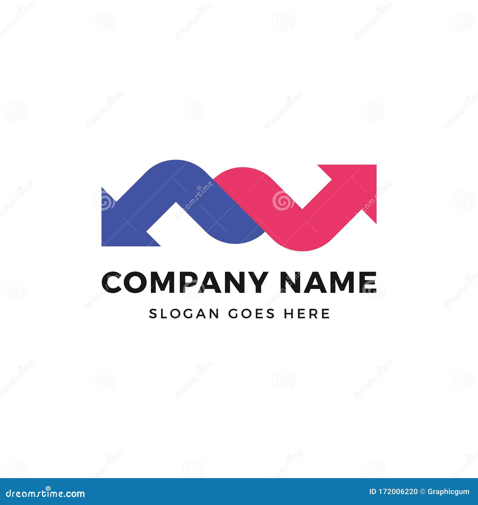 Creative Connect Arrow Vector Logo Icon Design Template. Abstract ...