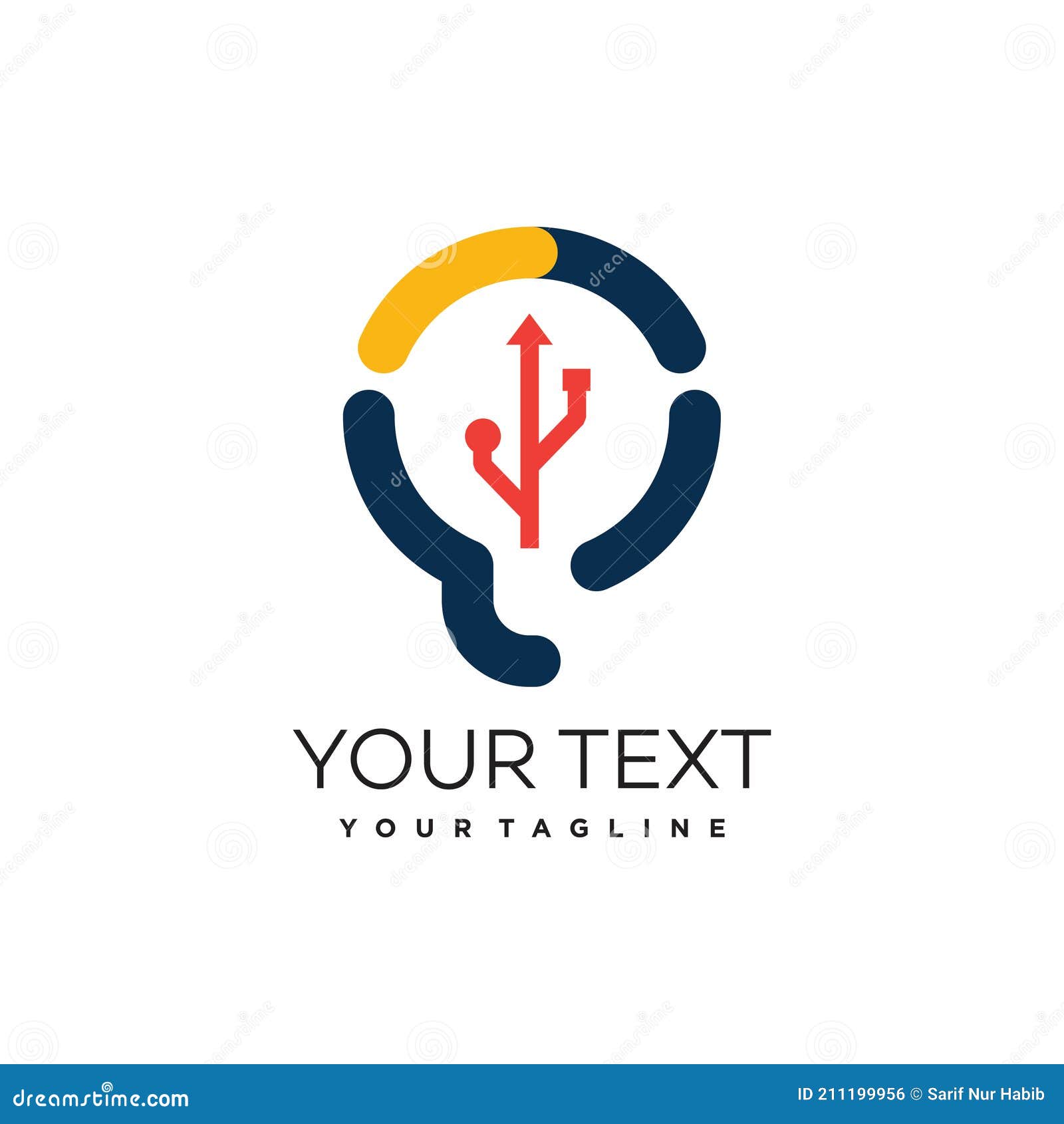 Creative Connector Logo Design Template Stock Vector - Illustration of ...