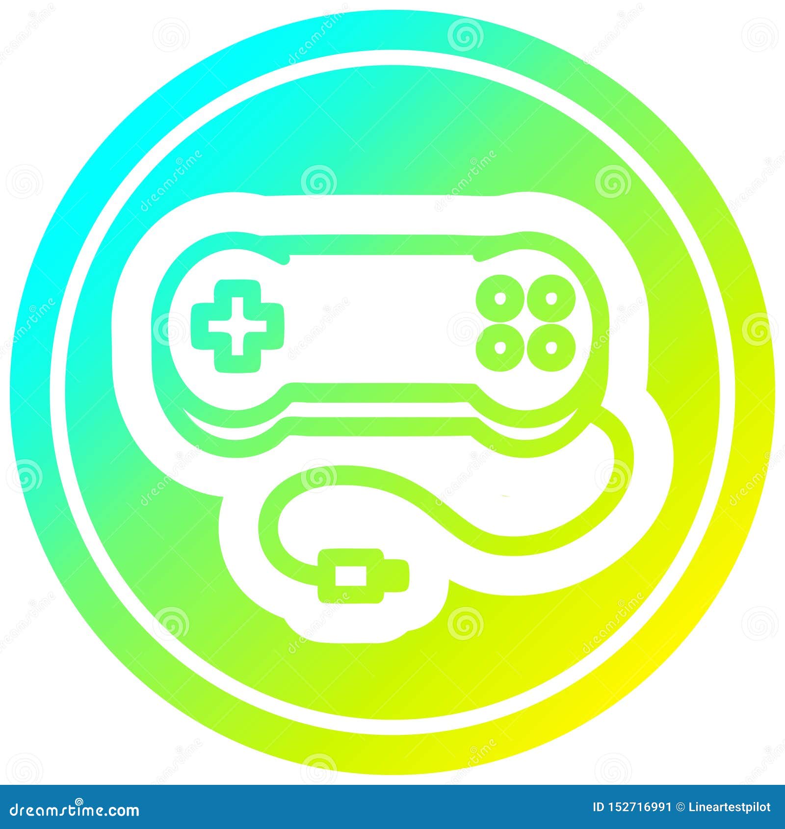 Console Game Controller Icon Sign Symbol Clip Art Cool Cold Gradient ...