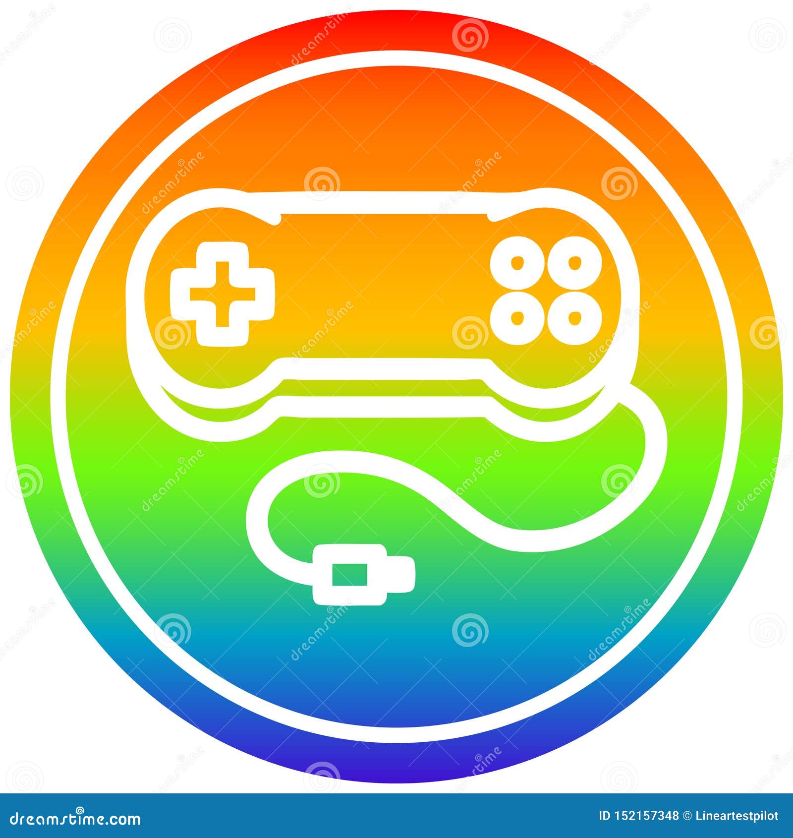 A Creative Console Game Controller Circular in Rainbow Spectrum Stock ...