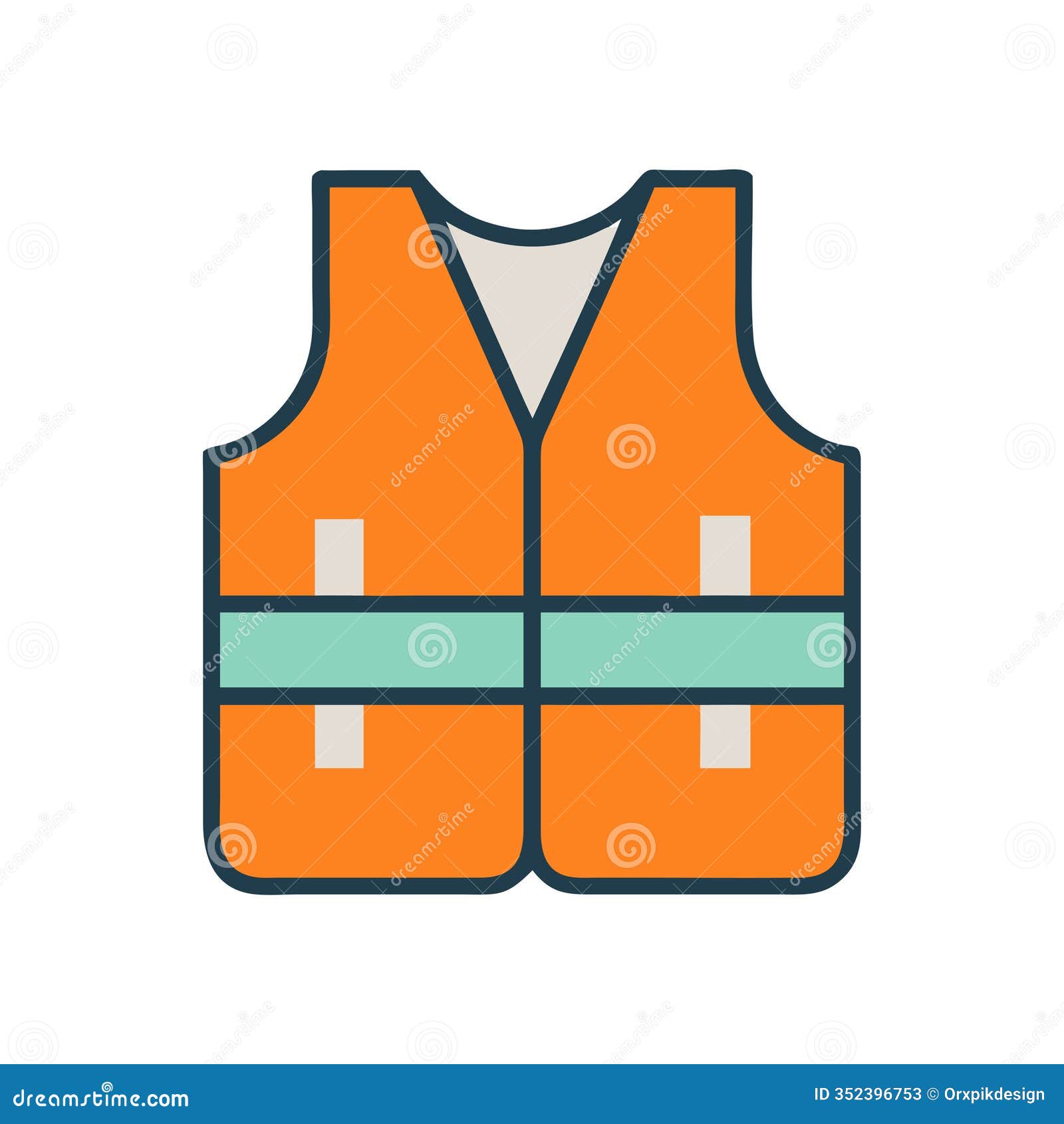 Creative Construction Vest Icon for Safety Gear Stock Illustration ...