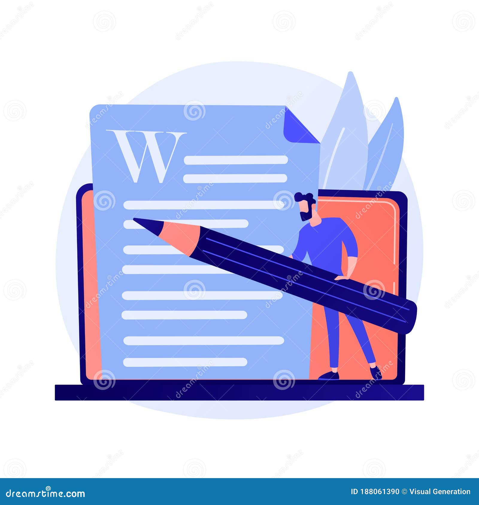Creative Content Writing Vector Concept Metaphor. Stock Vector ...