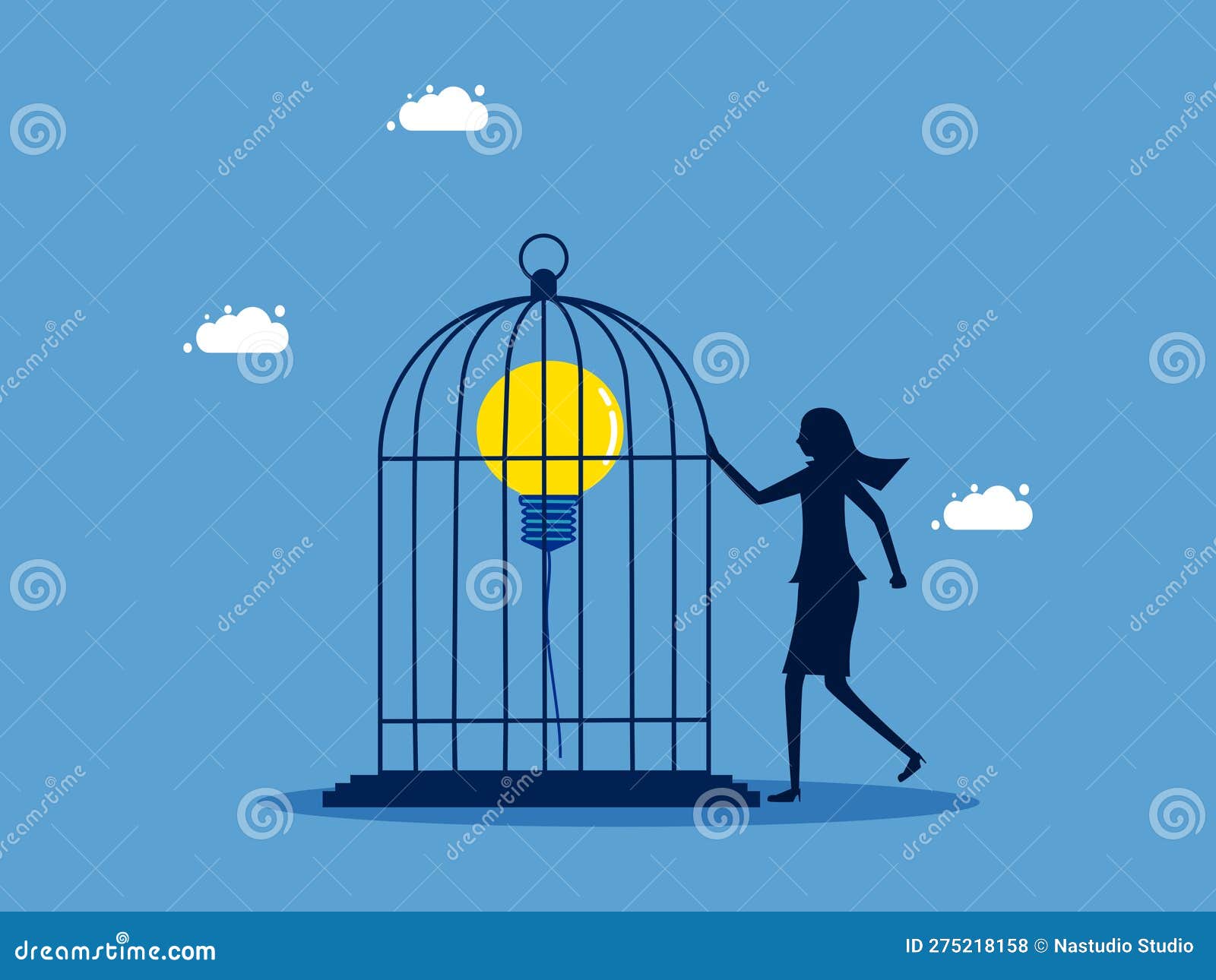 Creative Control and Lack of Freedom in the Pursuit of Knowledge. Woman ...