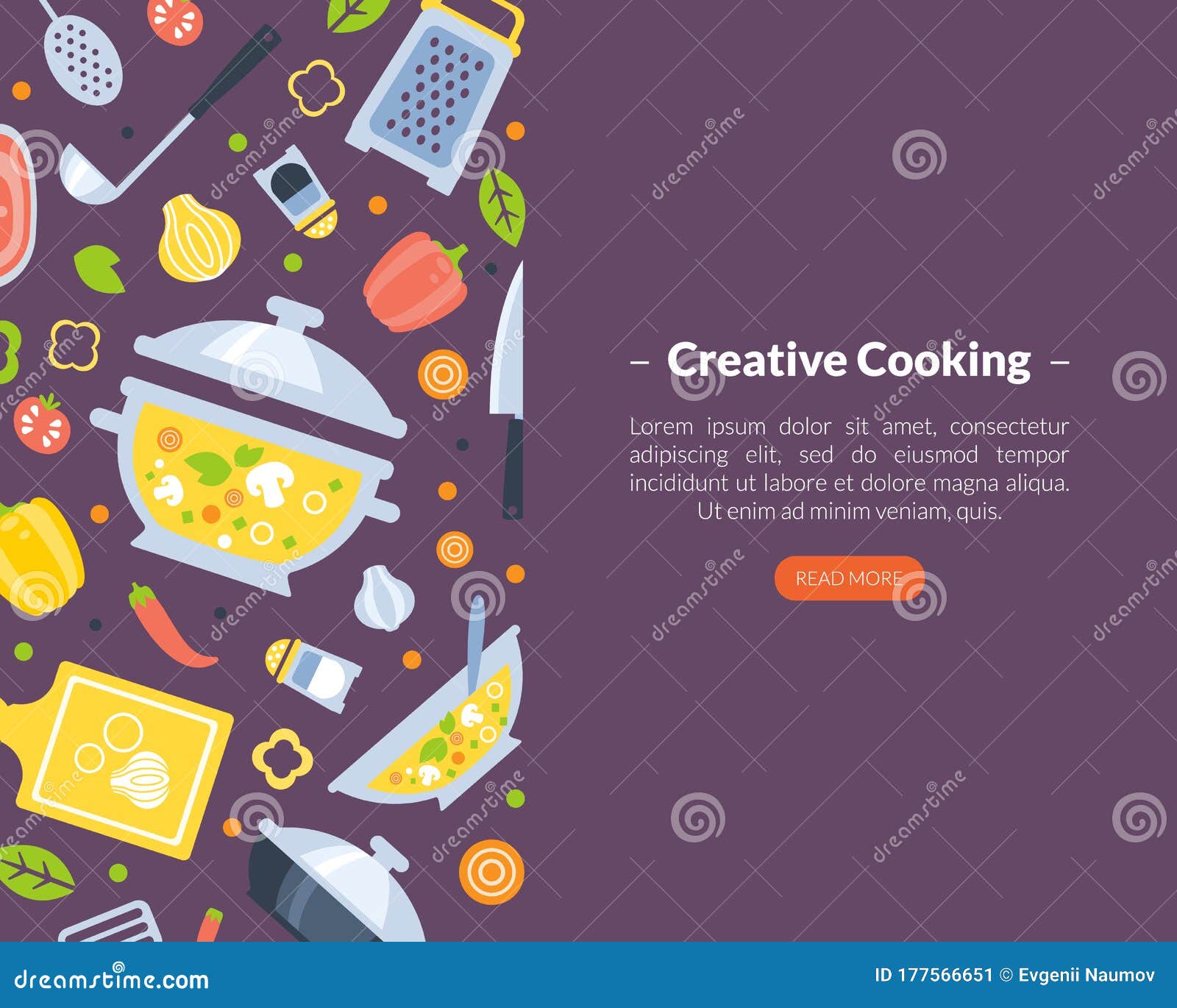 Creative Cooking Landing Page Template, Online Culinary School, Classes ...