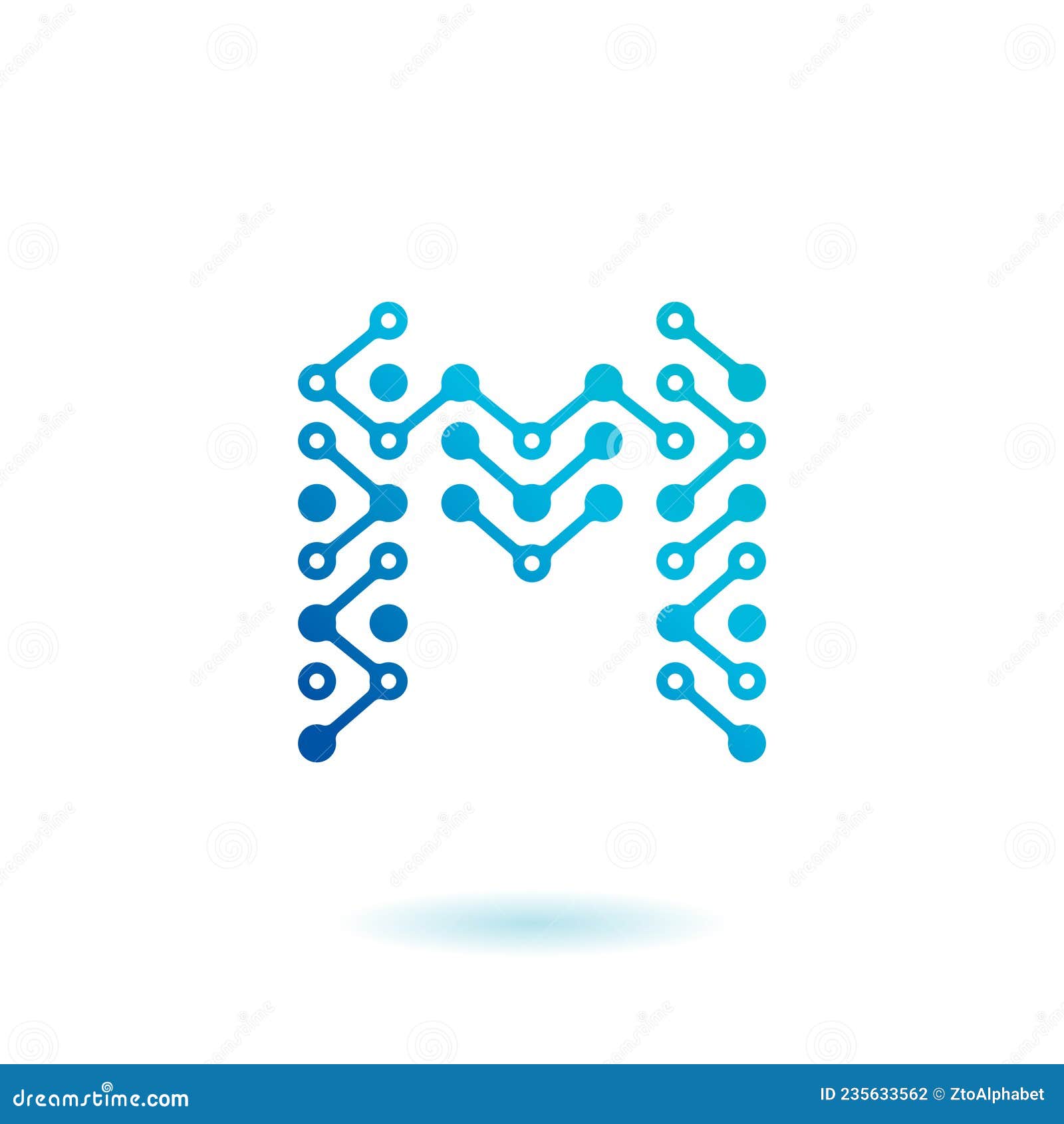 Circuit Logo Letter M Technology Icon Stock Vector - Illustration of ...