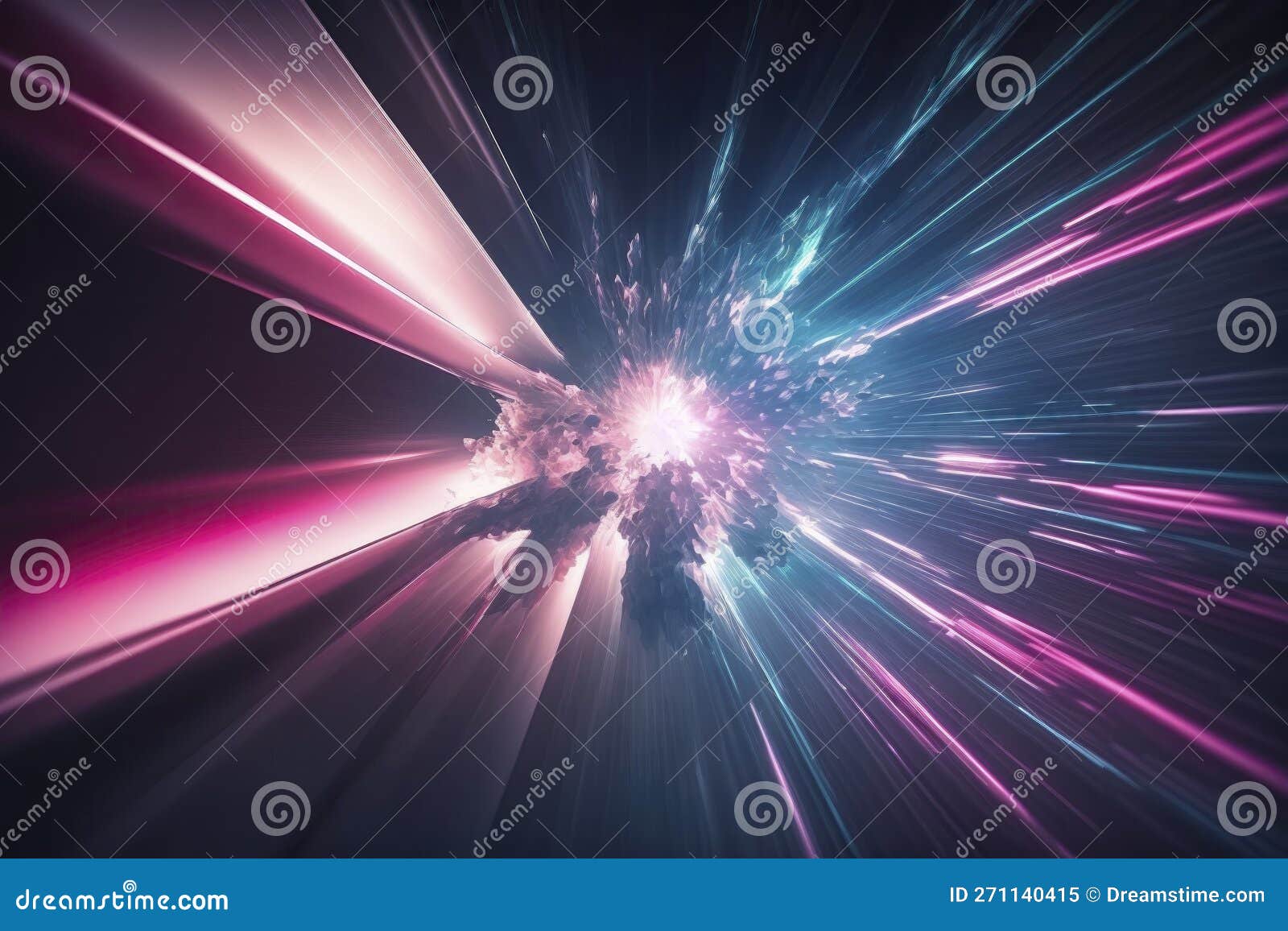 Creative Cosmic Background Explosion with Pink and Blue Light Trails ...