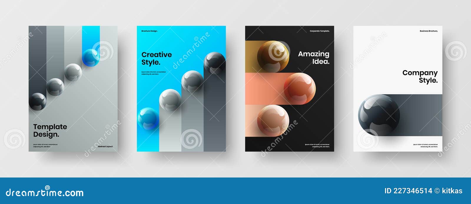 Creative Cover Design Vector Template Collection Stock Vector ...