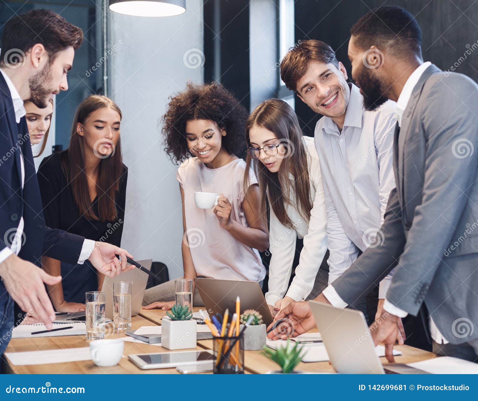 Creative Coworkers Working with New Startup Project Stock Image - Image ...