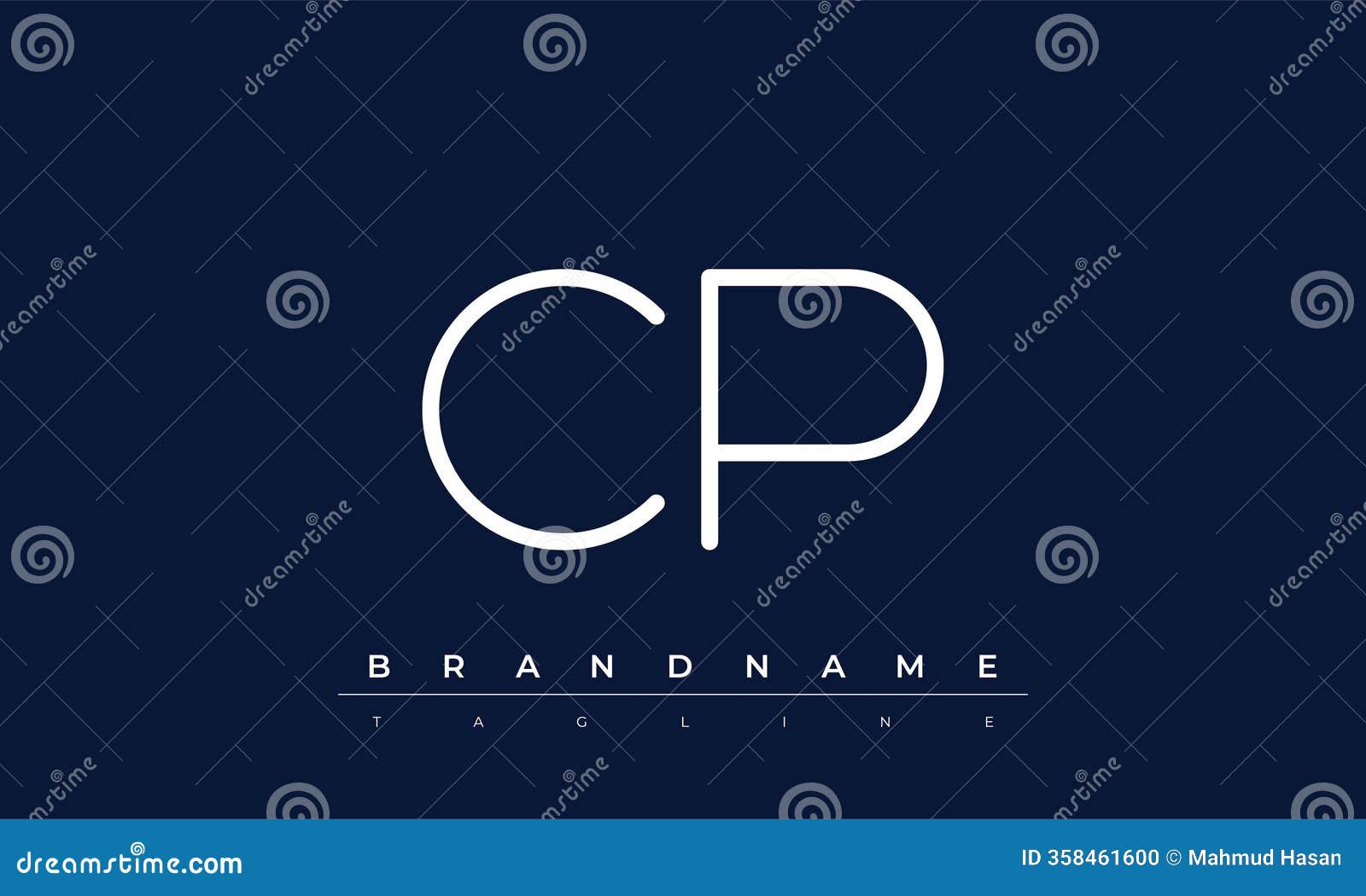 Creative CP Letter Initial Logo Vector Image Stock Vector ...