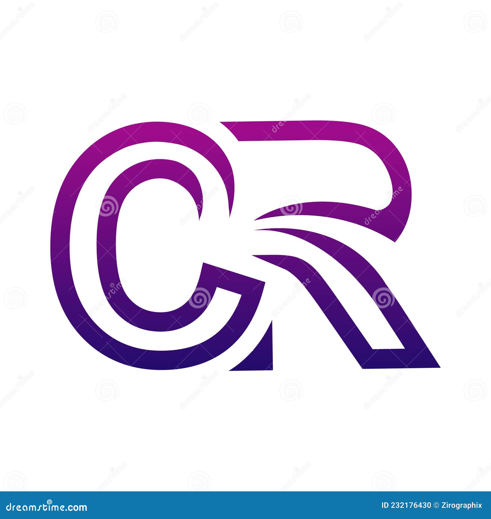Creative CR Logo Icon Design Stock Vector - Illustration of symbol ...