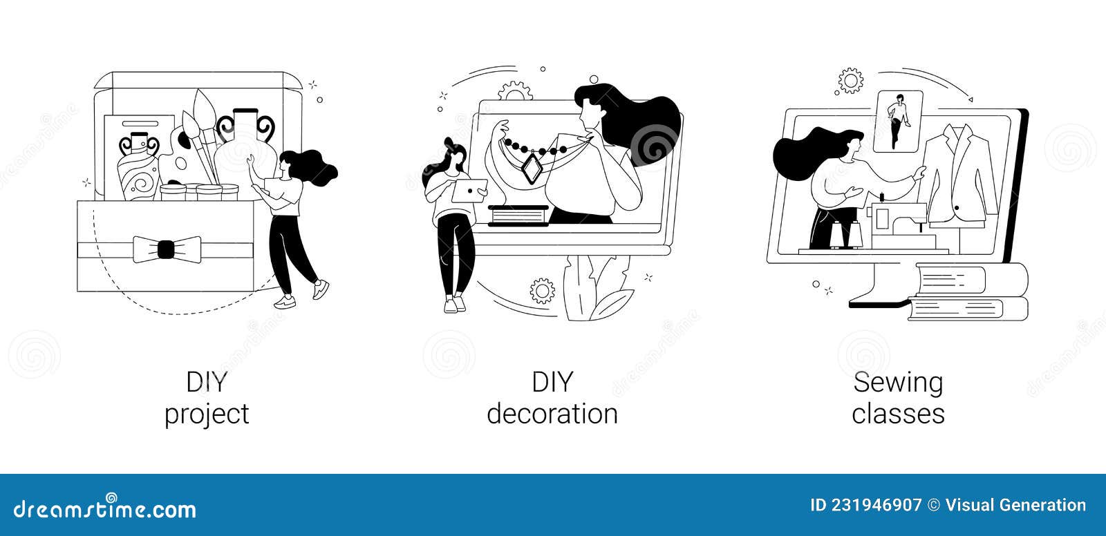 Creative Craft Abstract Concept Vector Illustrations. Stock Vector ...