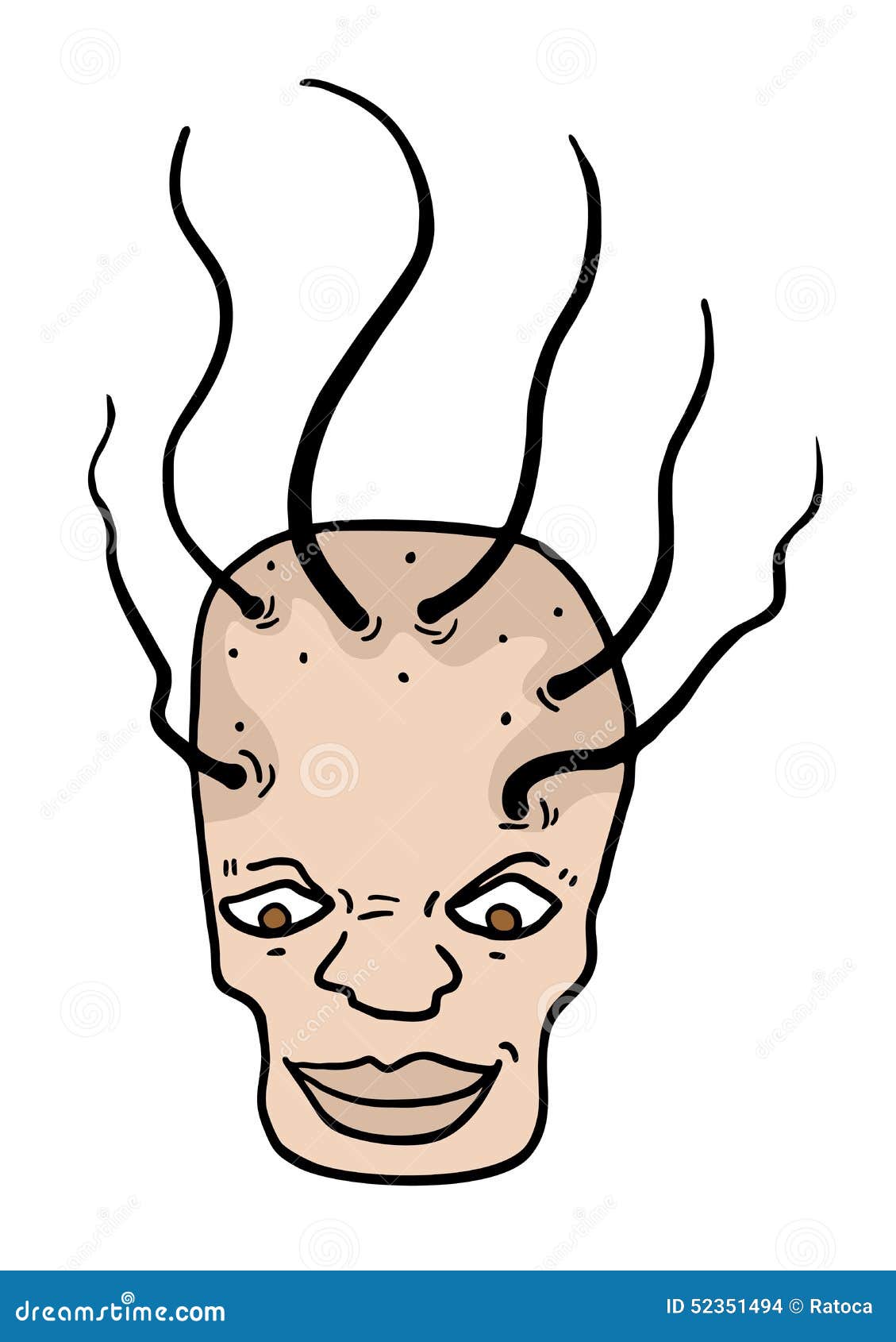 Creative crazy face stock vector. Illustration of design - 52351494