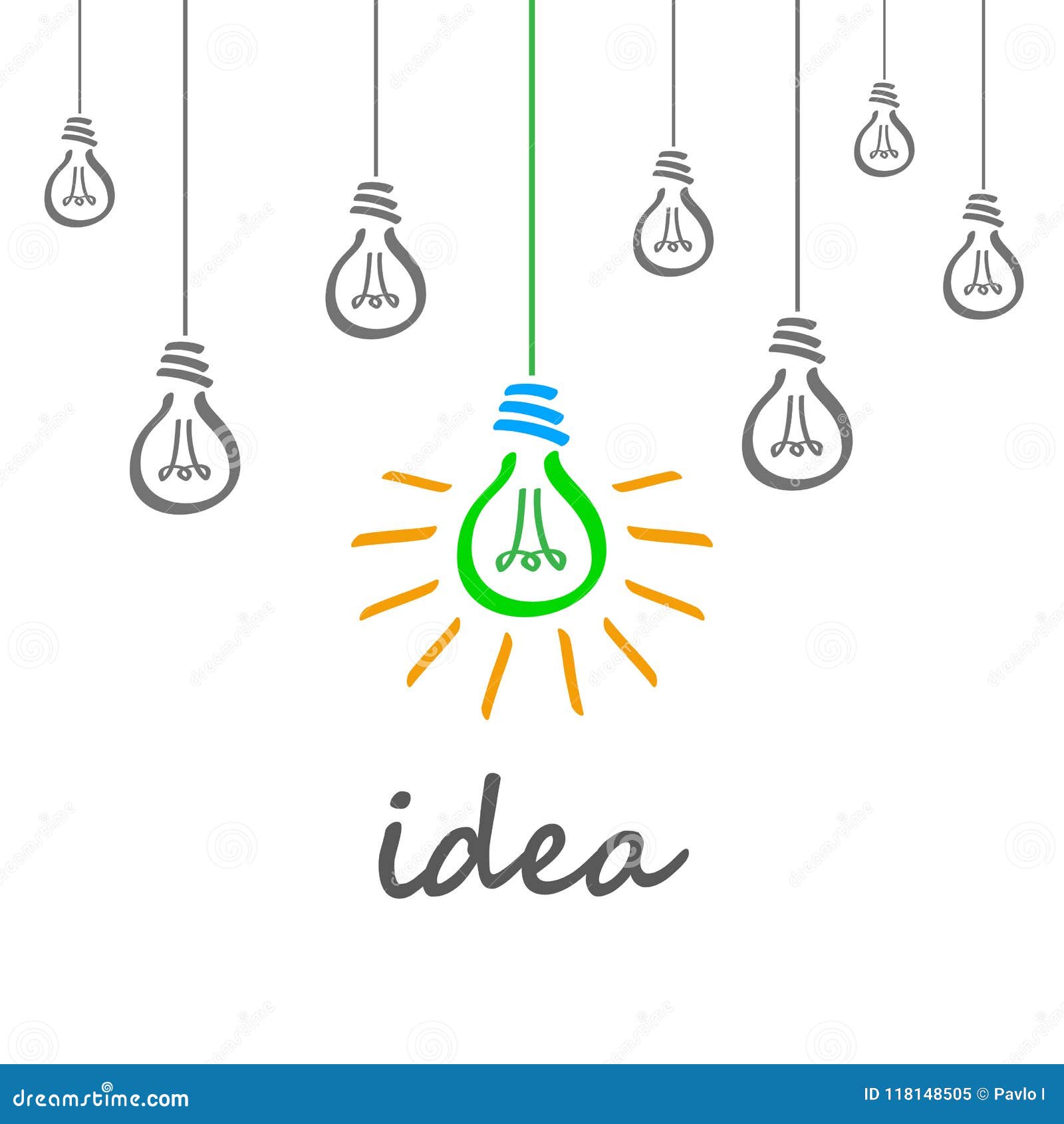 Creative Creation Ideas Bulb, New Idea - Vector Stock Vector ...