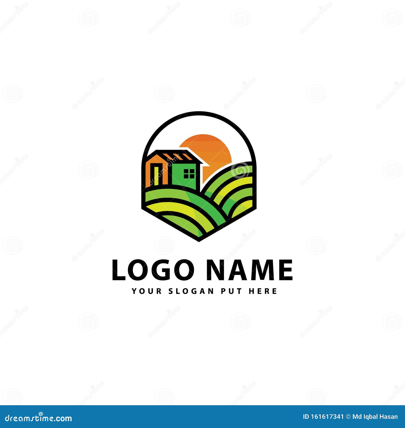 Creative & Modern Farming Logo Design Template Vector Eps Stock Vector ...