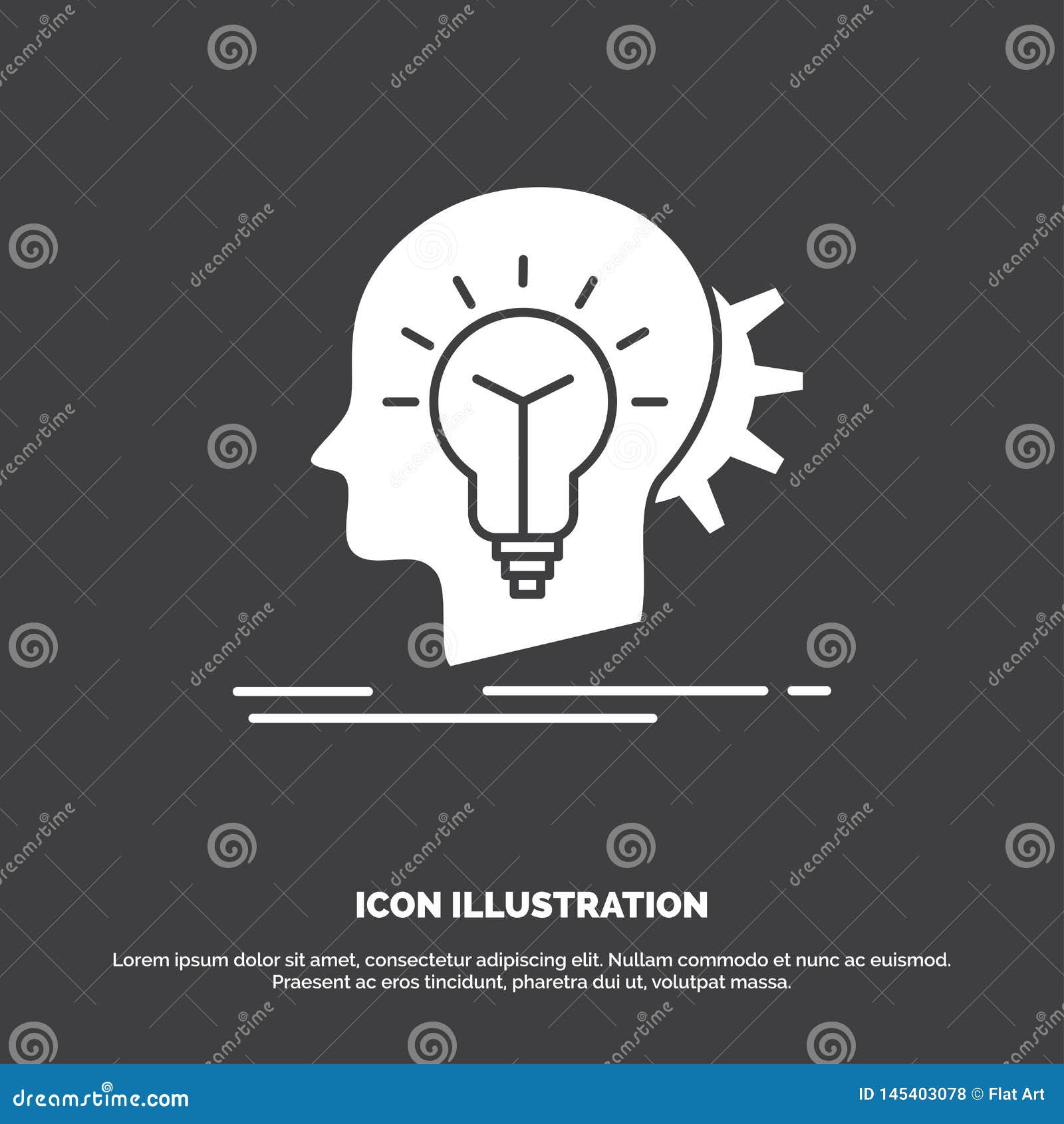 Creative, Creativity, Head, Idea, Thinking Icon. Glyph Vector Symbol ...