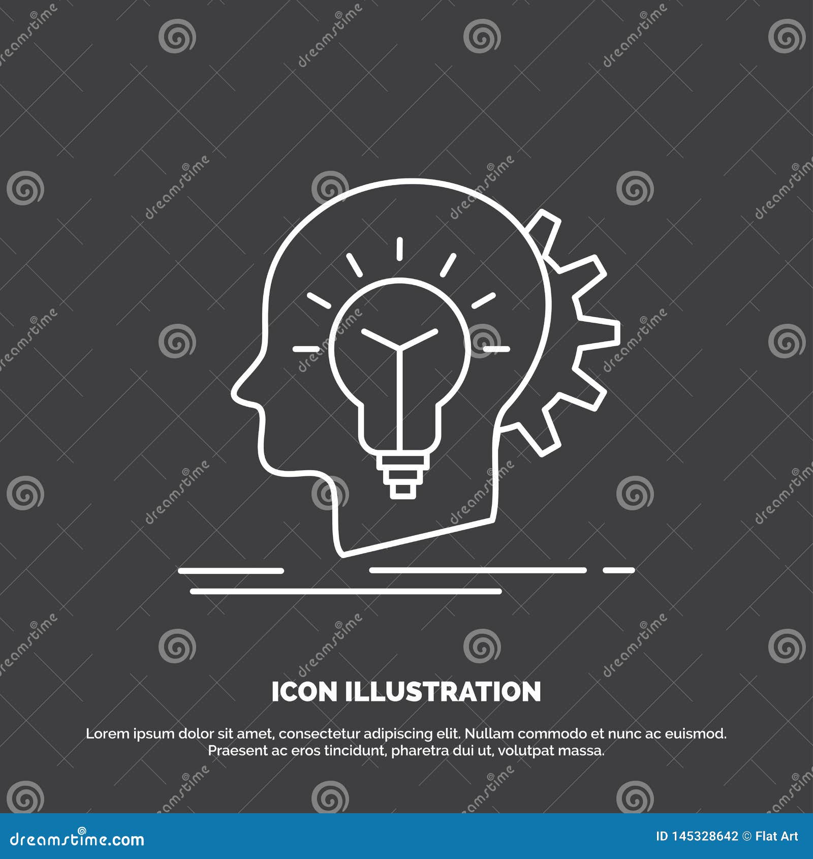 Creative, Creativity, Head, Idea, Thinking Icon. Line Vector Symbol for ...