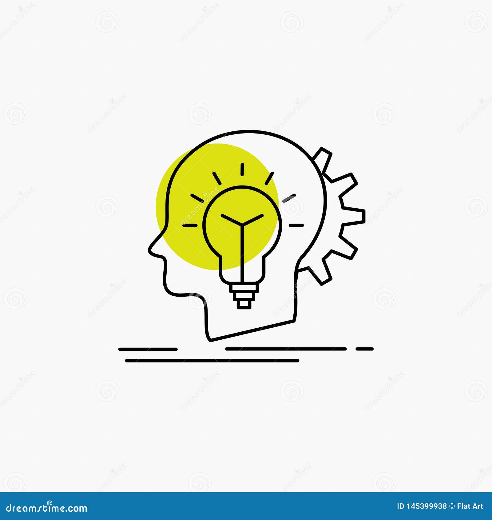 Creative, Creativity, Head, Idea, Thinking Line Icon Stock Vector - Illustration of solution ...
