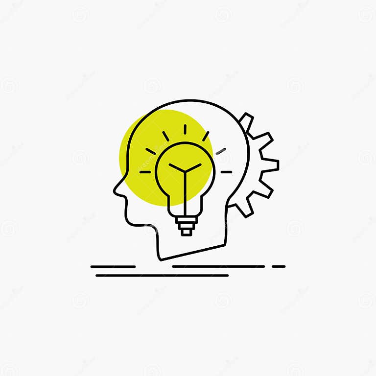 Creative, Creativity, Head, Idea, Thinking Line Icon Stock Vector - Illustration of solution ...
