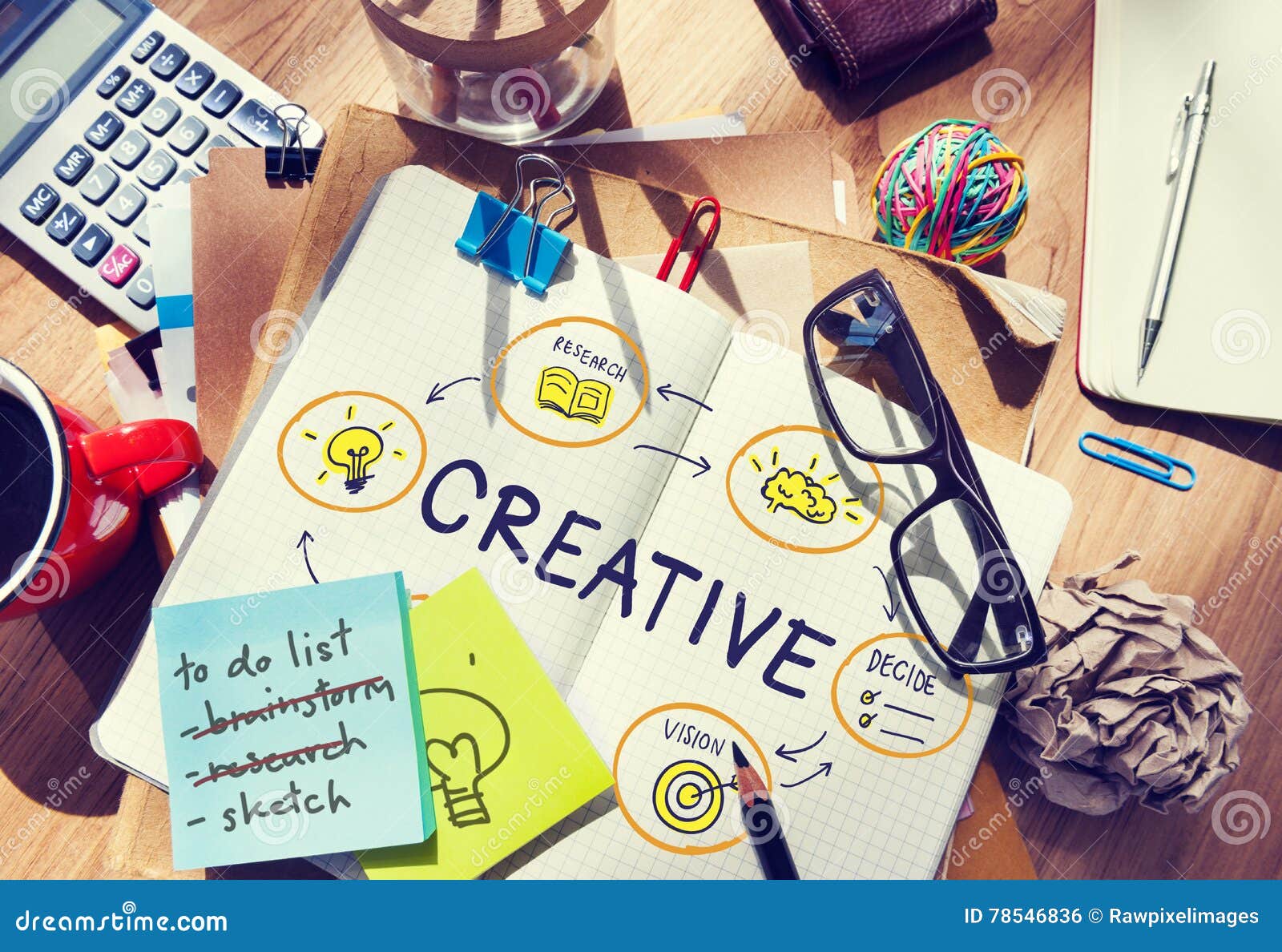 Creative Creativity Innovation Design Vision Concept Stock Photo ...