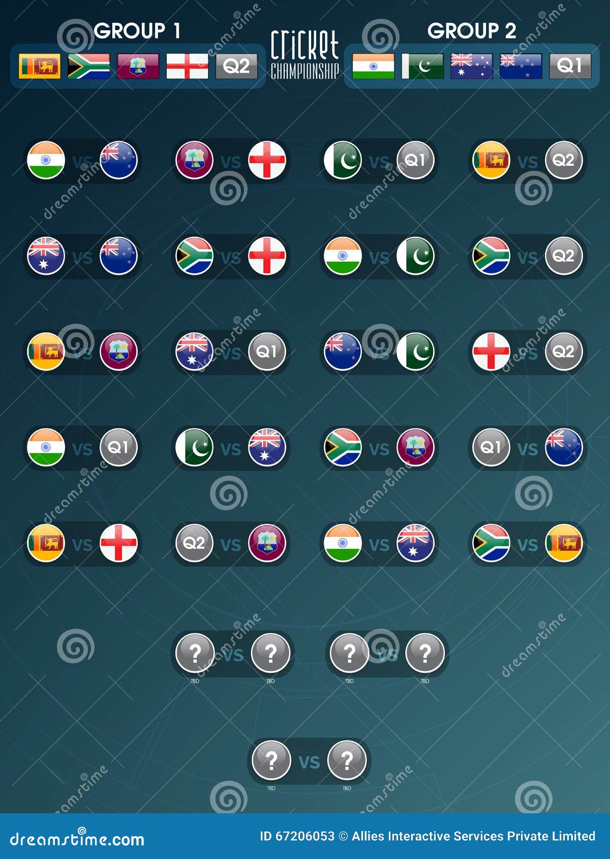 Creative Cricket Match Schedule Layout. Stock Illustration ...
