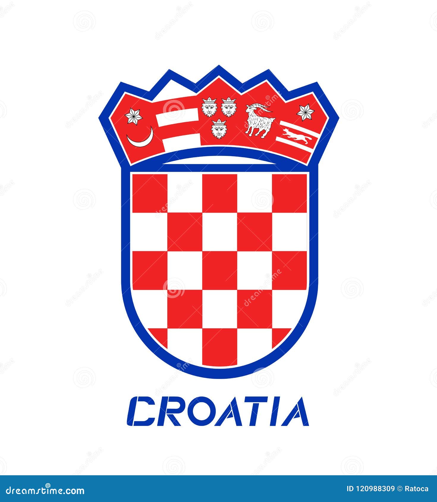 Creative Croatia symbol stock vector. Illustration of europe - 120988309