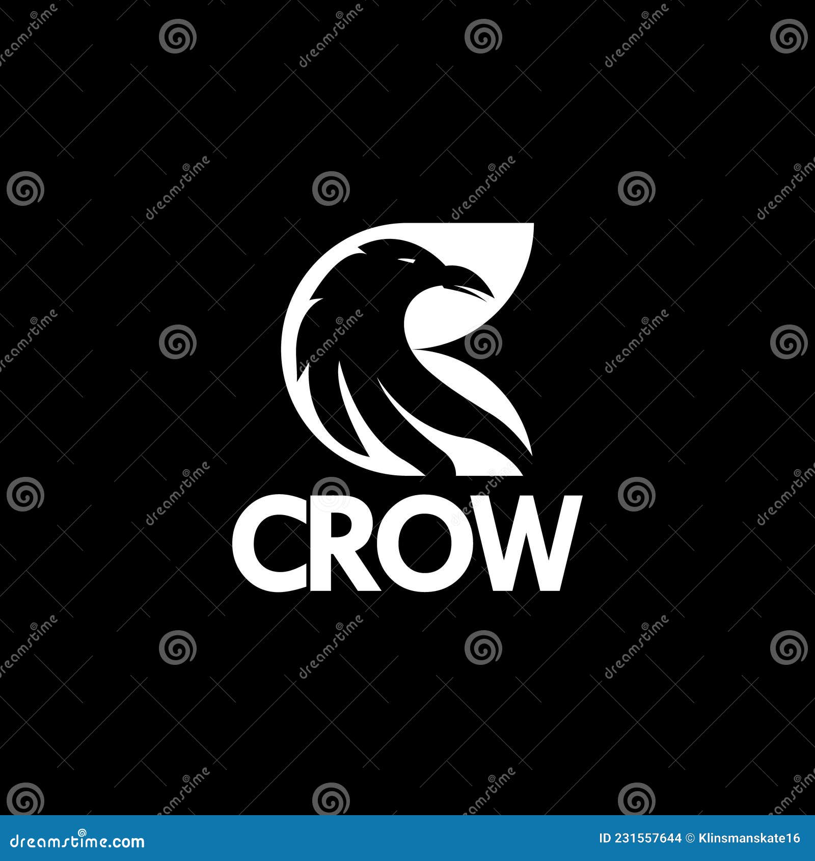 Creative Crow Bird Logo Design Template Stock Vector - Illustration of ...