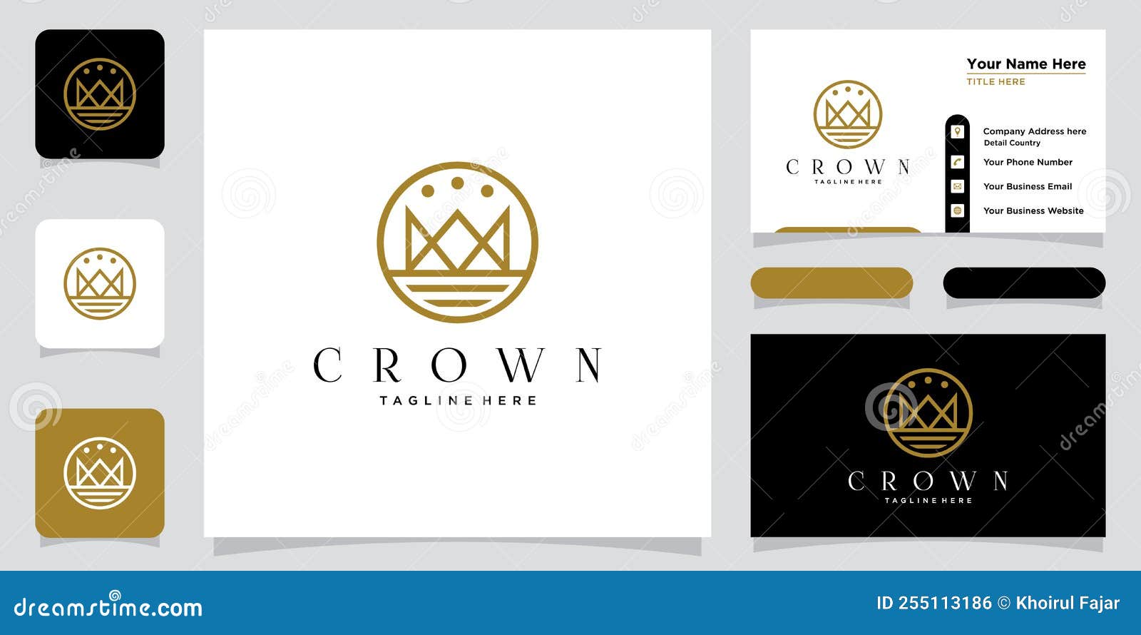 Creative Crown Concept Logo Design Template Stock Vector - Illustration ...
