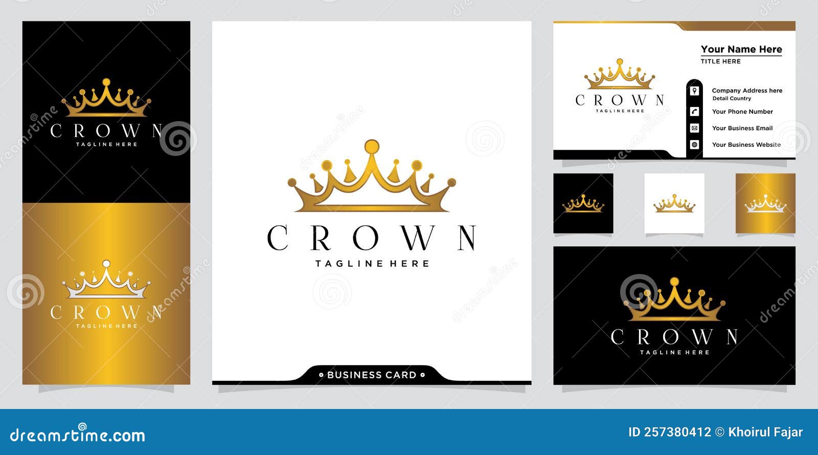 Creative Crown Concept Logo Design Template Stock Vector - Illustration ...