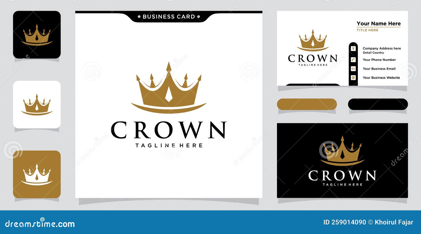 Creative Crown Concept Logo Design Template Stock Vector - Illustration ...