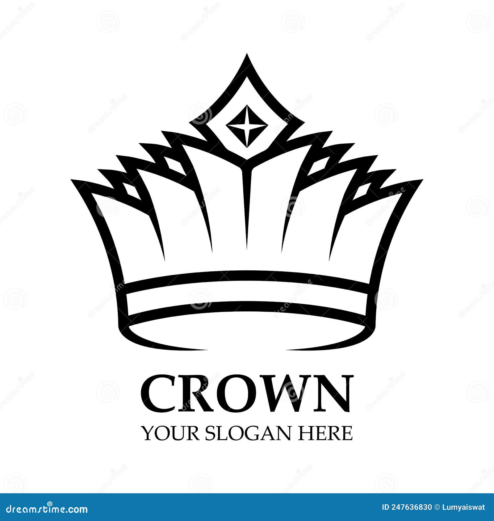Creative Crown Concept Logo Design Template Stock Vector - Illustration ...