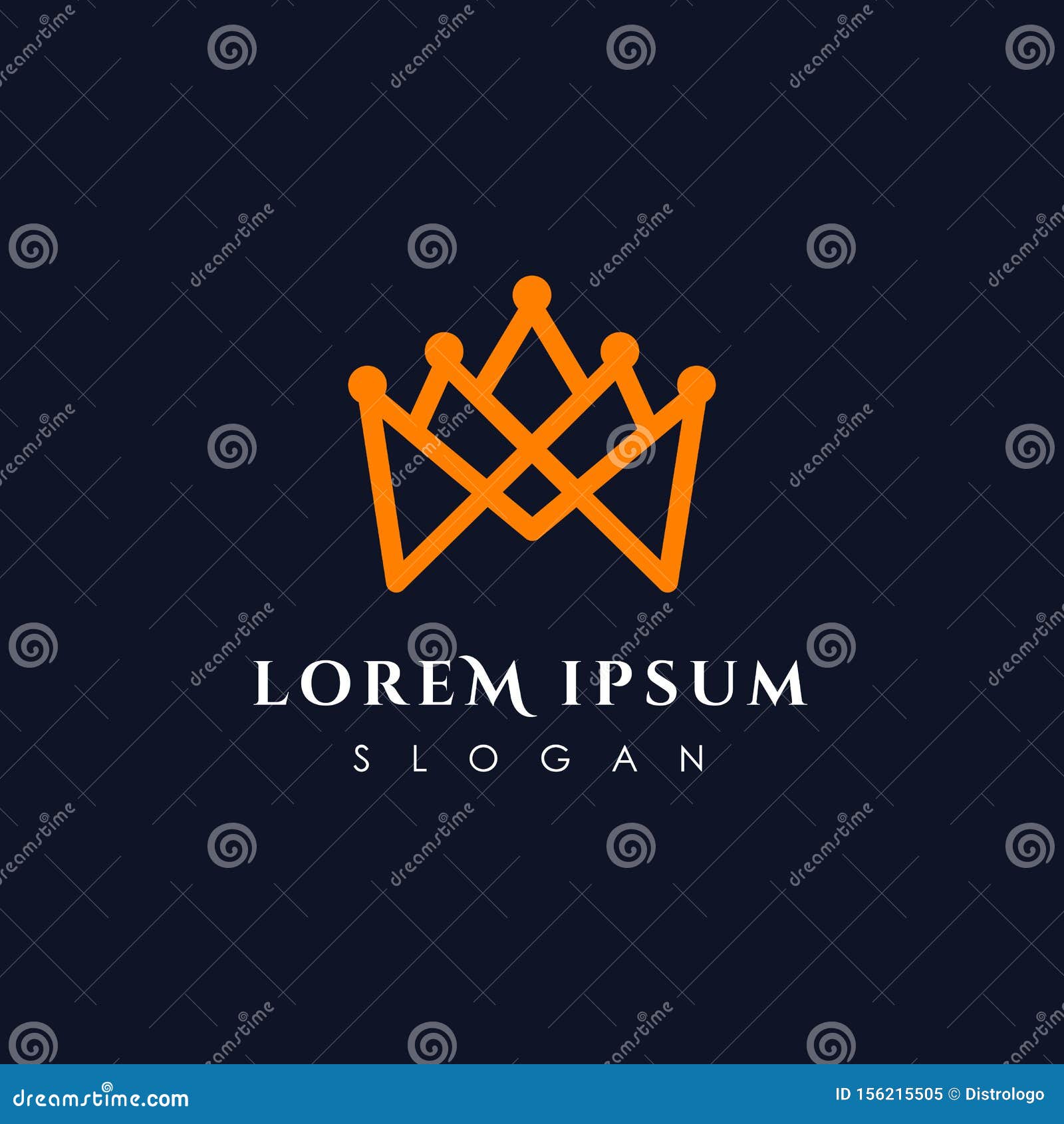 Creative Crown Logo Vector Template. Linear Crown Icon Vector Stock ...