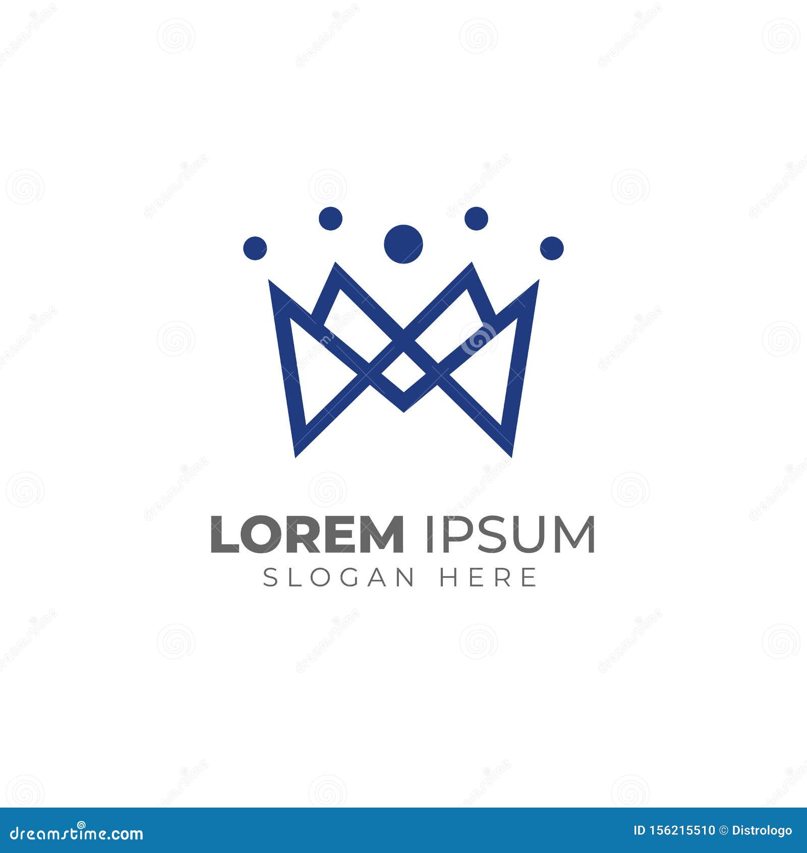 Creative Crown Logo Vector Template. Linear Crown Icon Vector Stock ...