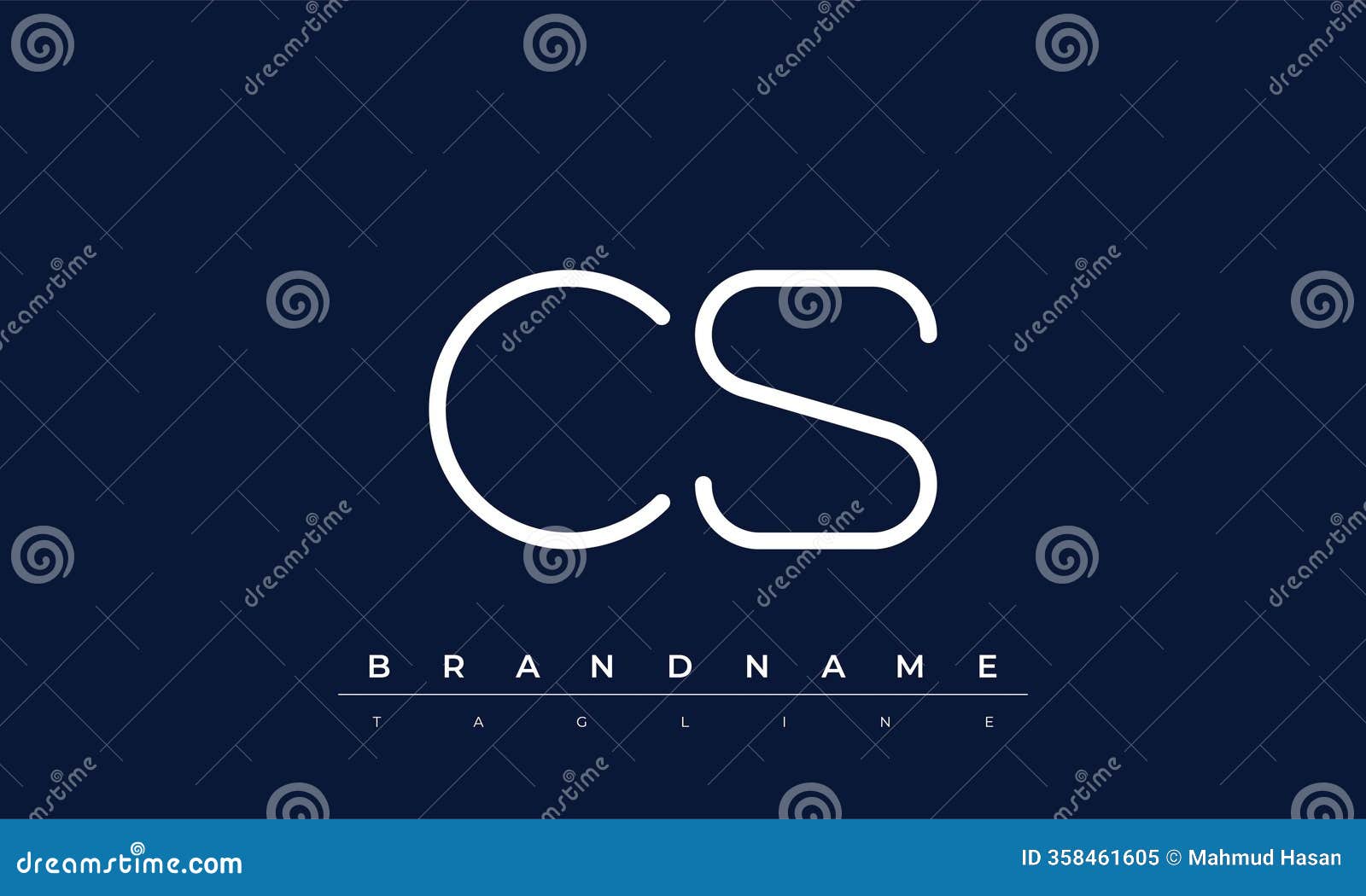 Creative CS Letter Initial Logo Vector Image Stock Vector ...