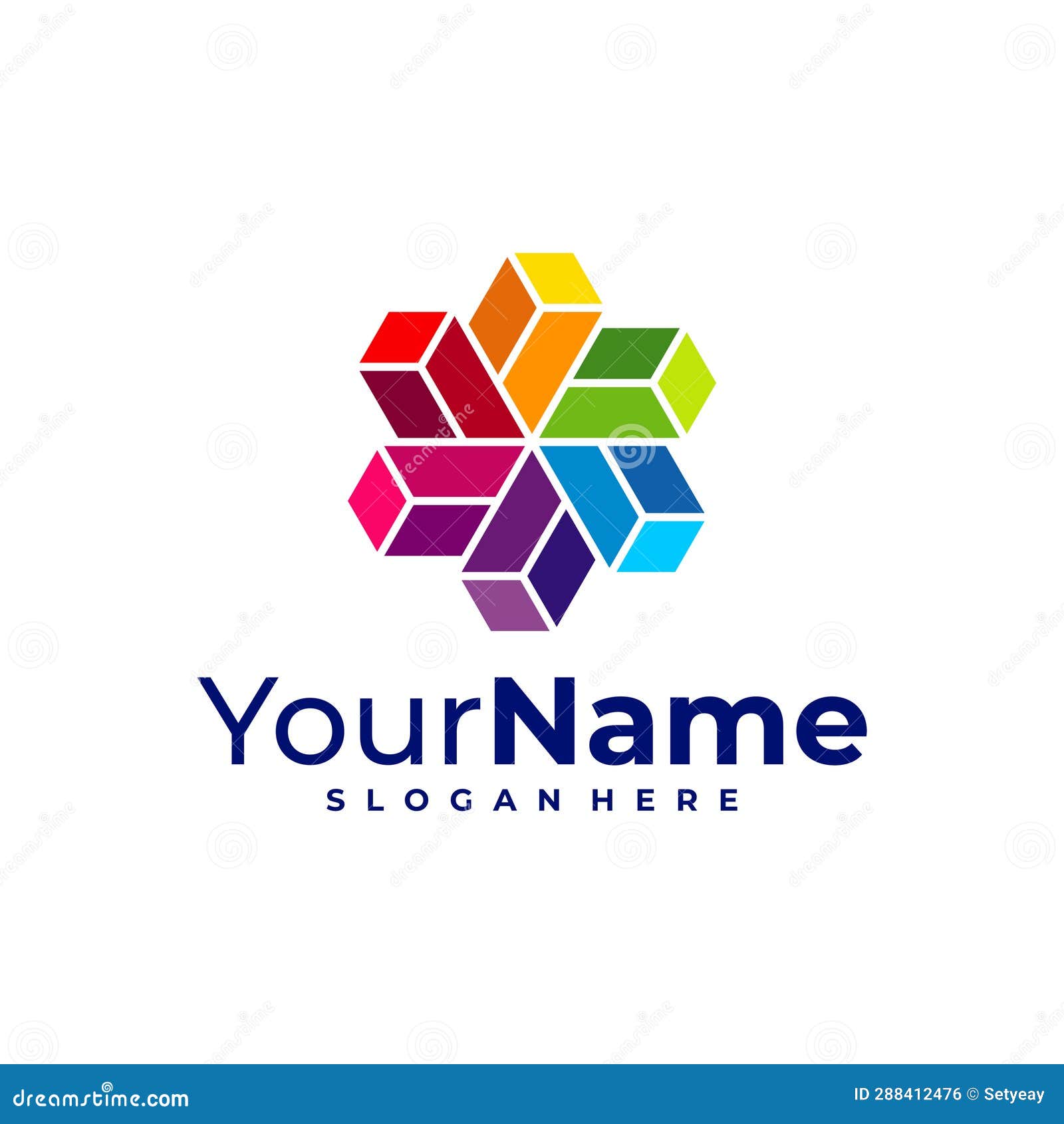 Creative Cube Logo Vector. Hexagon Logo Design Template Stock Vector ...