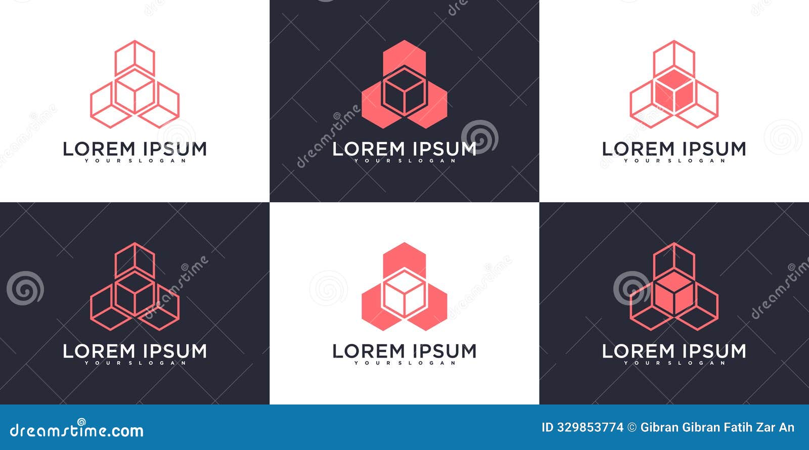 Creative Cube Logo Vector with Unique Shape. Premium Vector Stock ...
