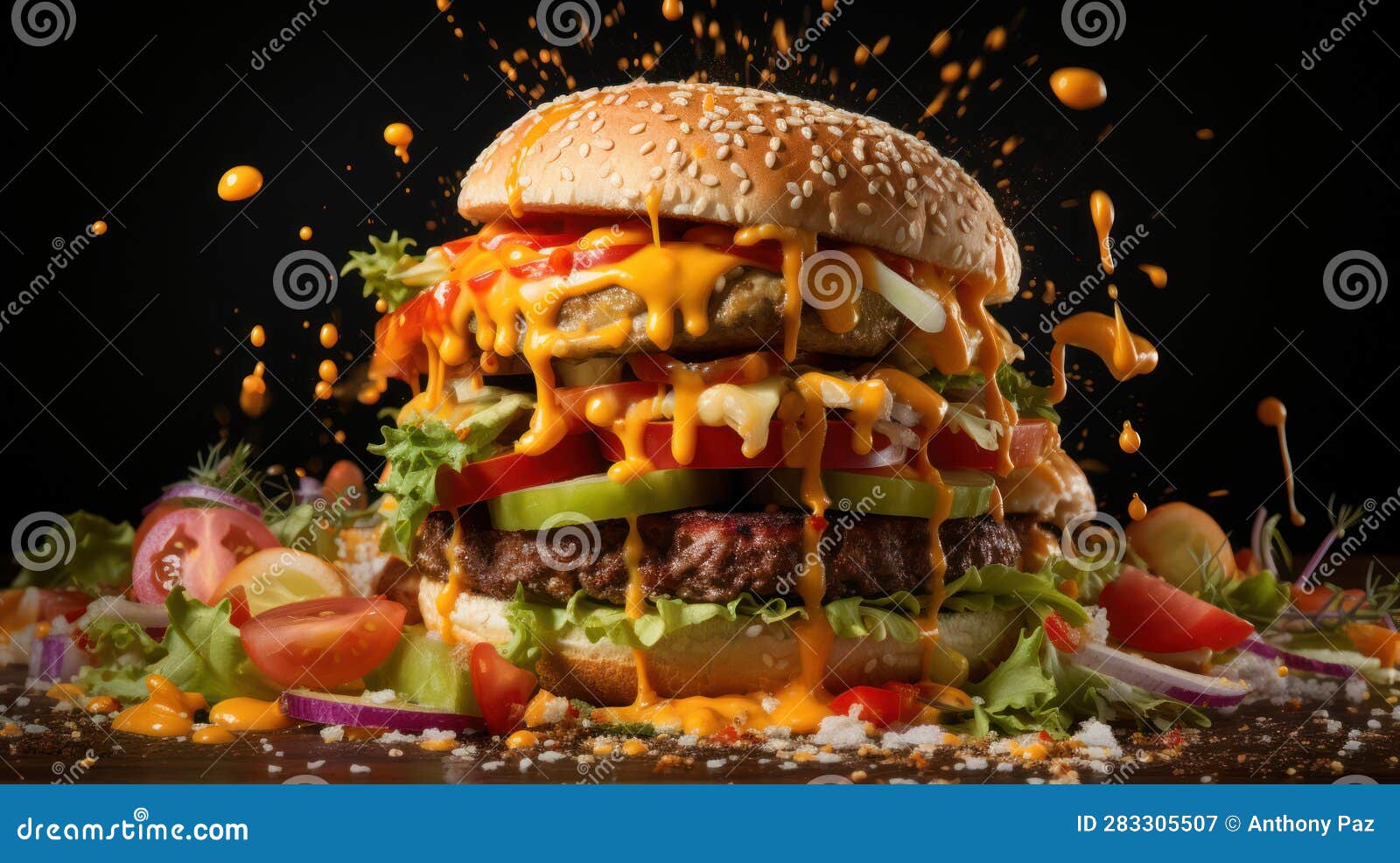 Creative Culinary Masterpiece: Big Burger with Innovative Design ...