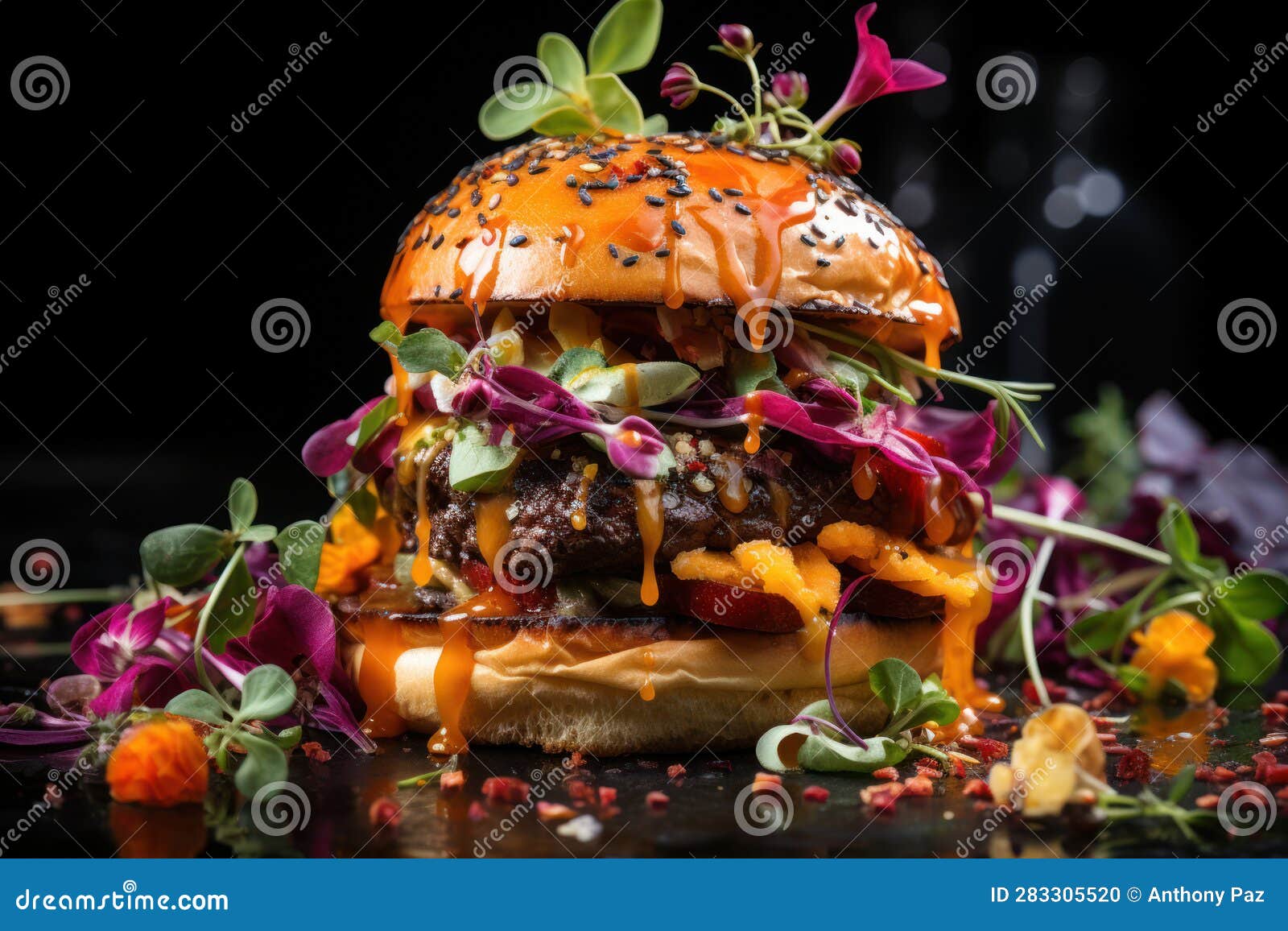 Creative Culinary Masterpiece: Big Burger with Innovative Design ...