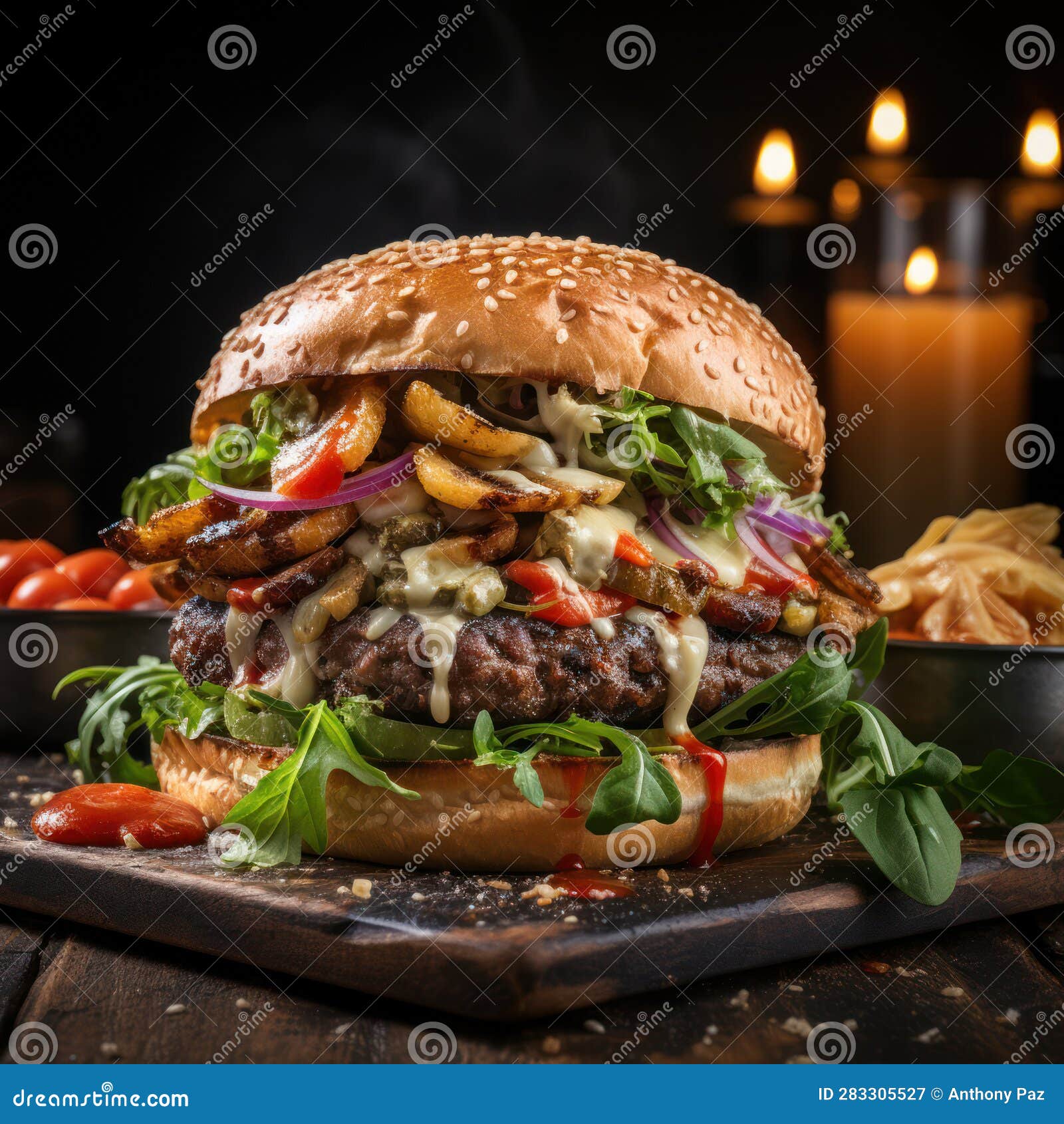 Creative Culinary Masterpiece: Big Burger with Innovative Design ...