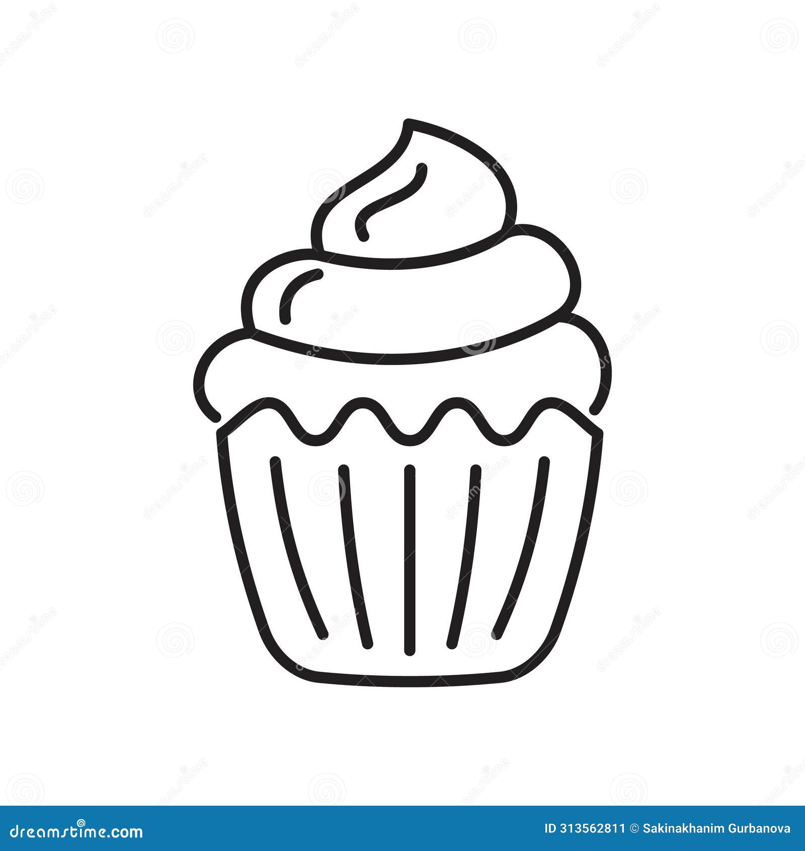 Creative Cupcake Muffin Logo Vector Design Icon Symbol Stock Vector ...