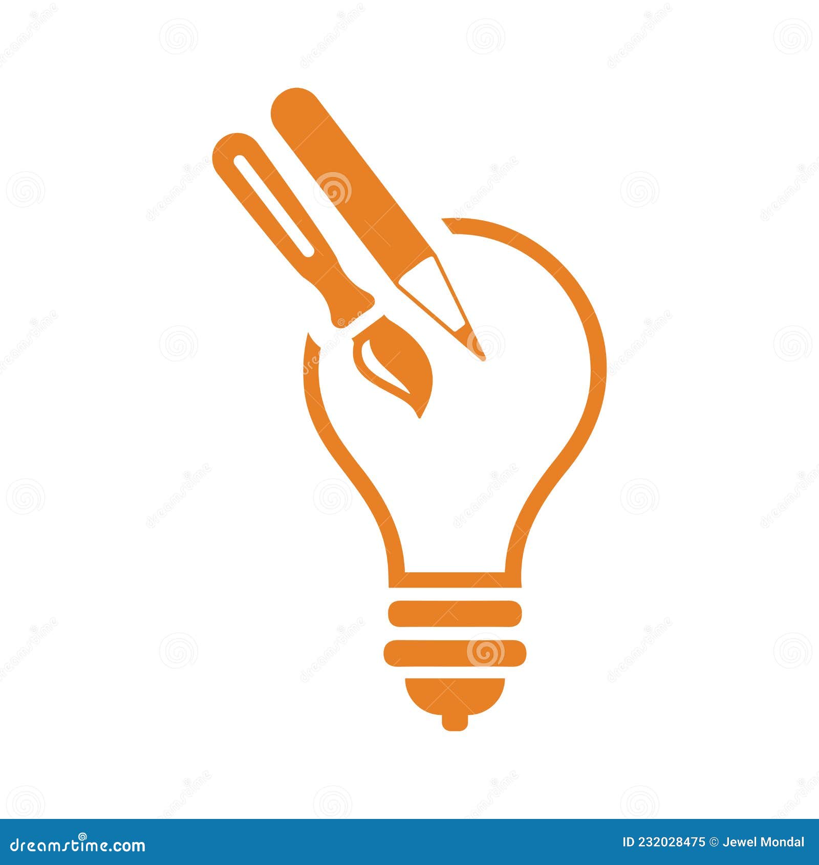 Creative, Custom, Design Icon. Orange Vector Design Stock Vector ...